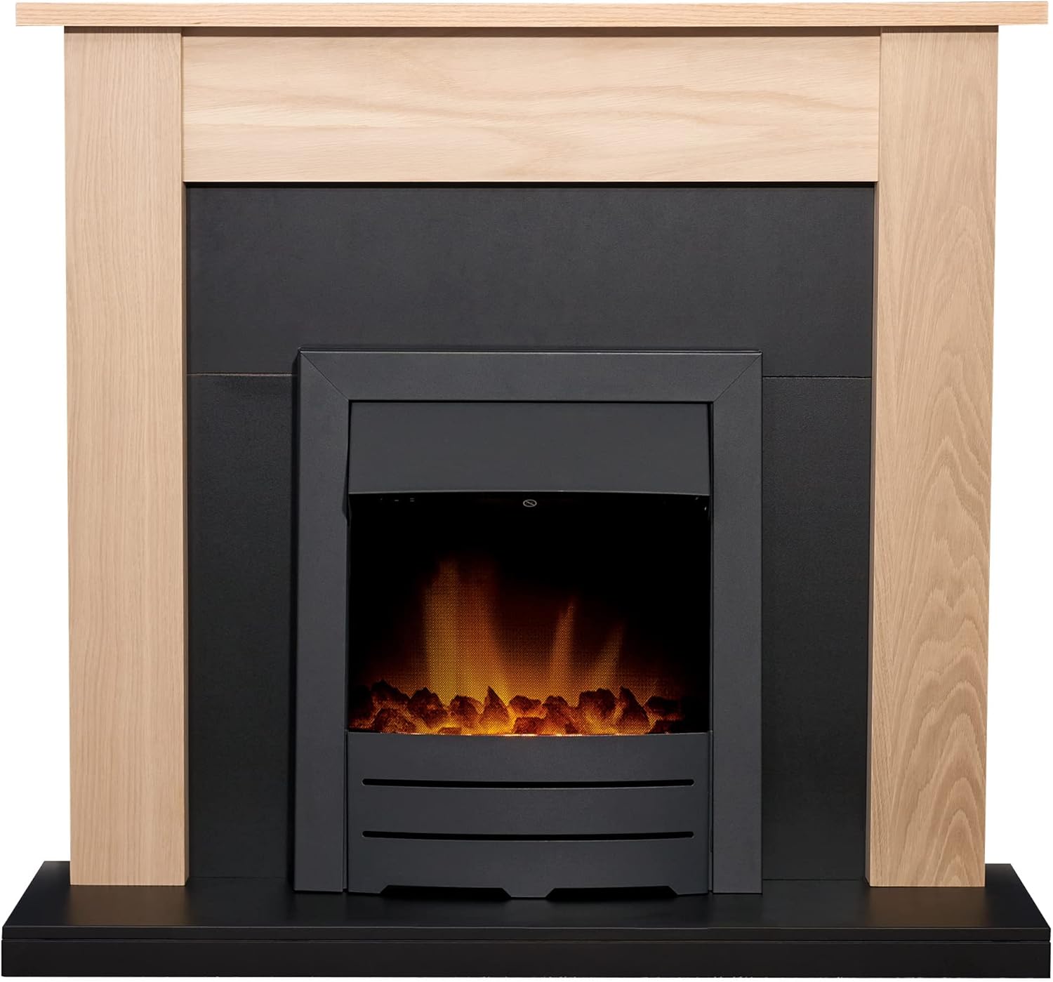 Adam Southwold Fireplace in Oak & Black with Colorado Electric Fire in Black, 43 Inch : Amazon ...