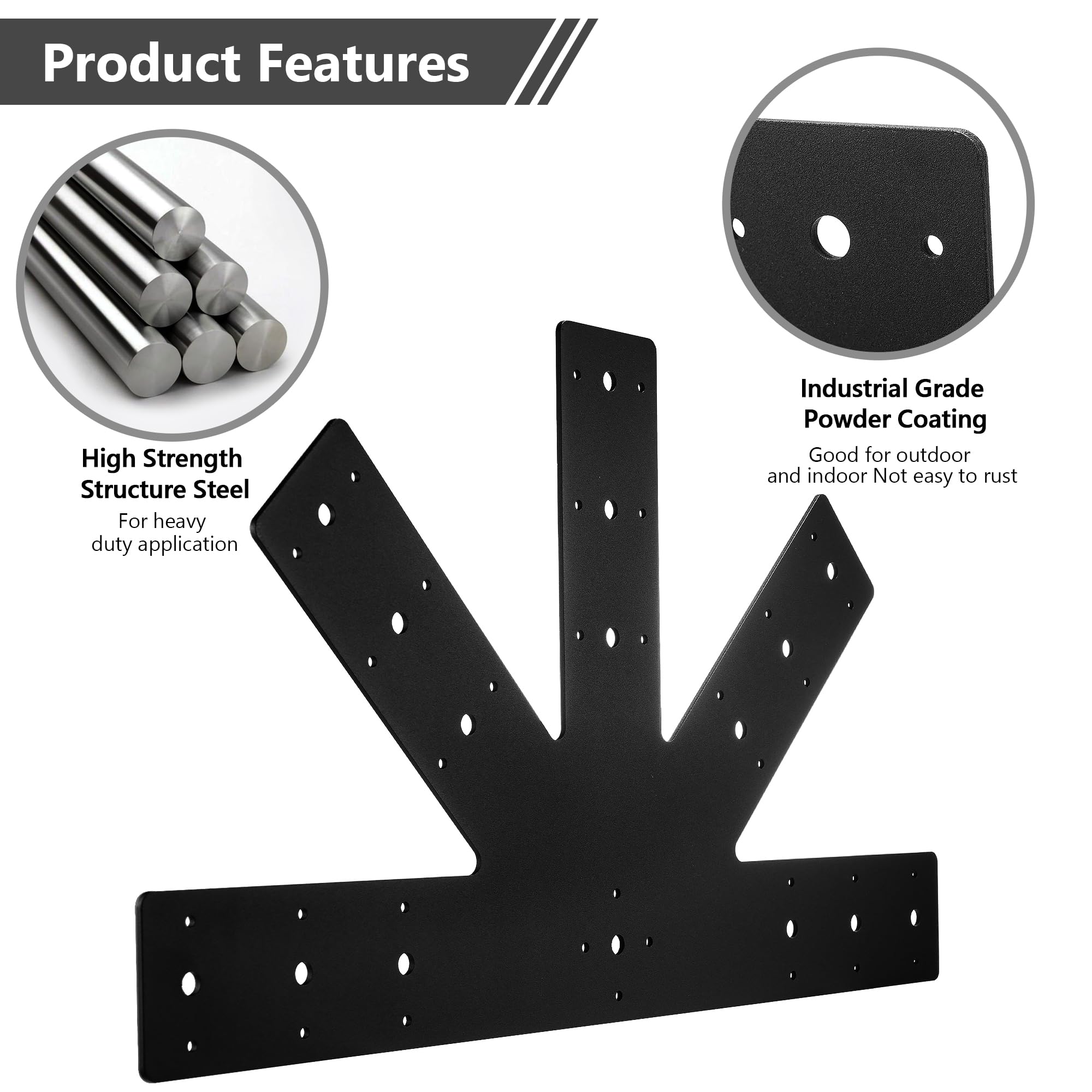 Snapklik.com : Sihnman 24.0"x13.5" Powder Coated 12 Pitch Gable Plate