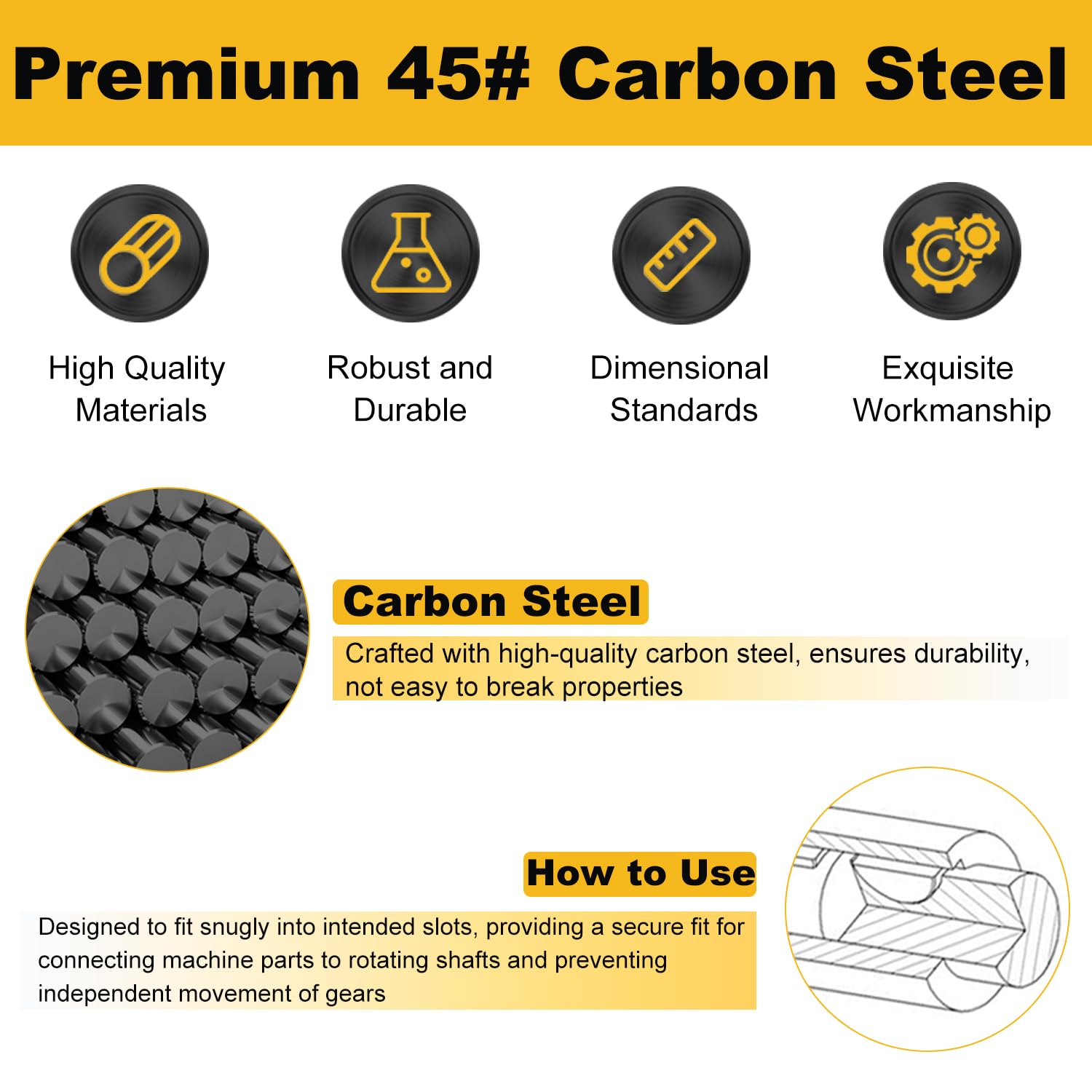 Snapklik.com : 80pcs Woodruff Key Assortment Kit, Metirc, Woodruff ...