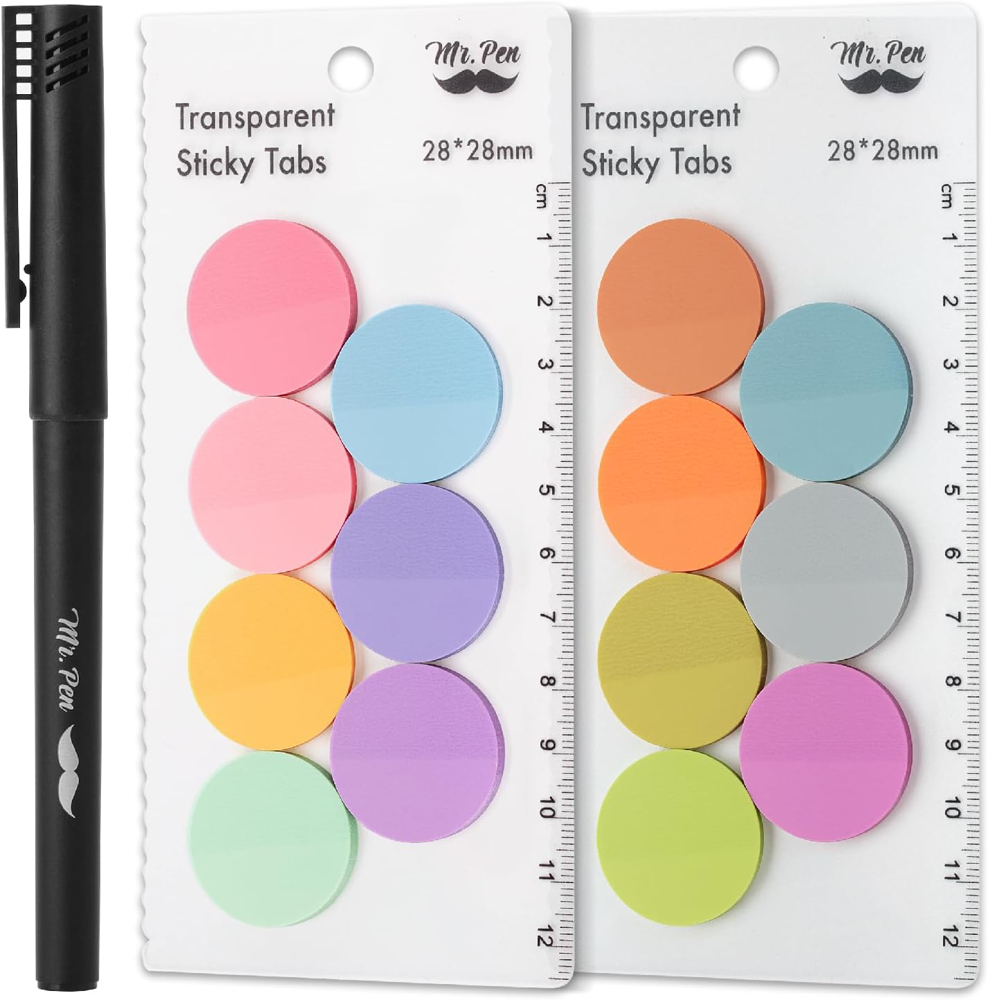 Amazon.com : Mr. Pen- Transparent Sticky Note Set, 560Sheets, Colorful ...