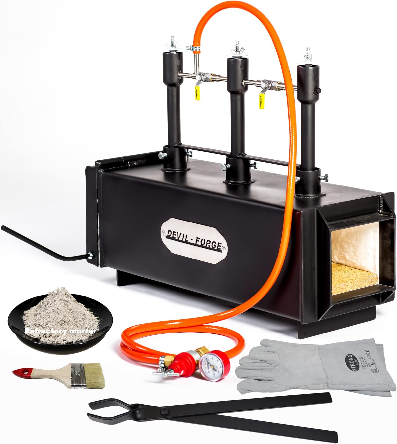 DEVIL-FORGE Gas Propane Forge DFPROF2+1D, 2 Burners DFP (160.000 BTU ...