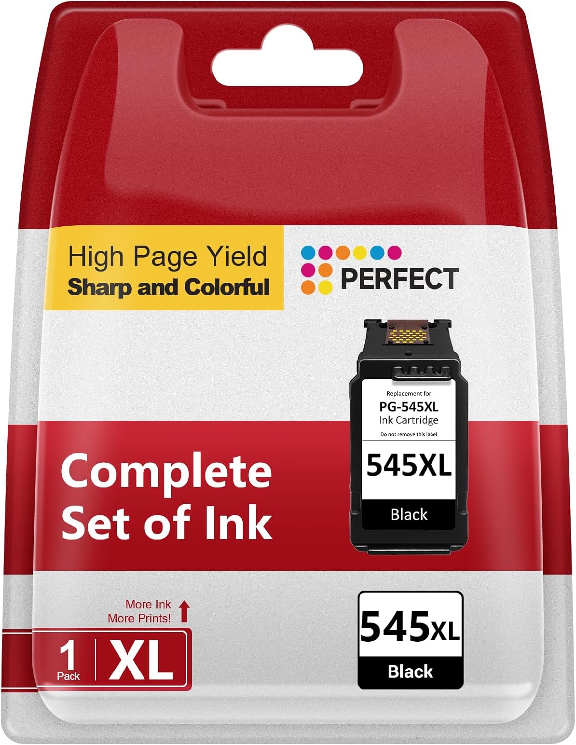 545 Black Ink Cartridge Remanufactured for Canon 545 Ink Cartridge, PG ...