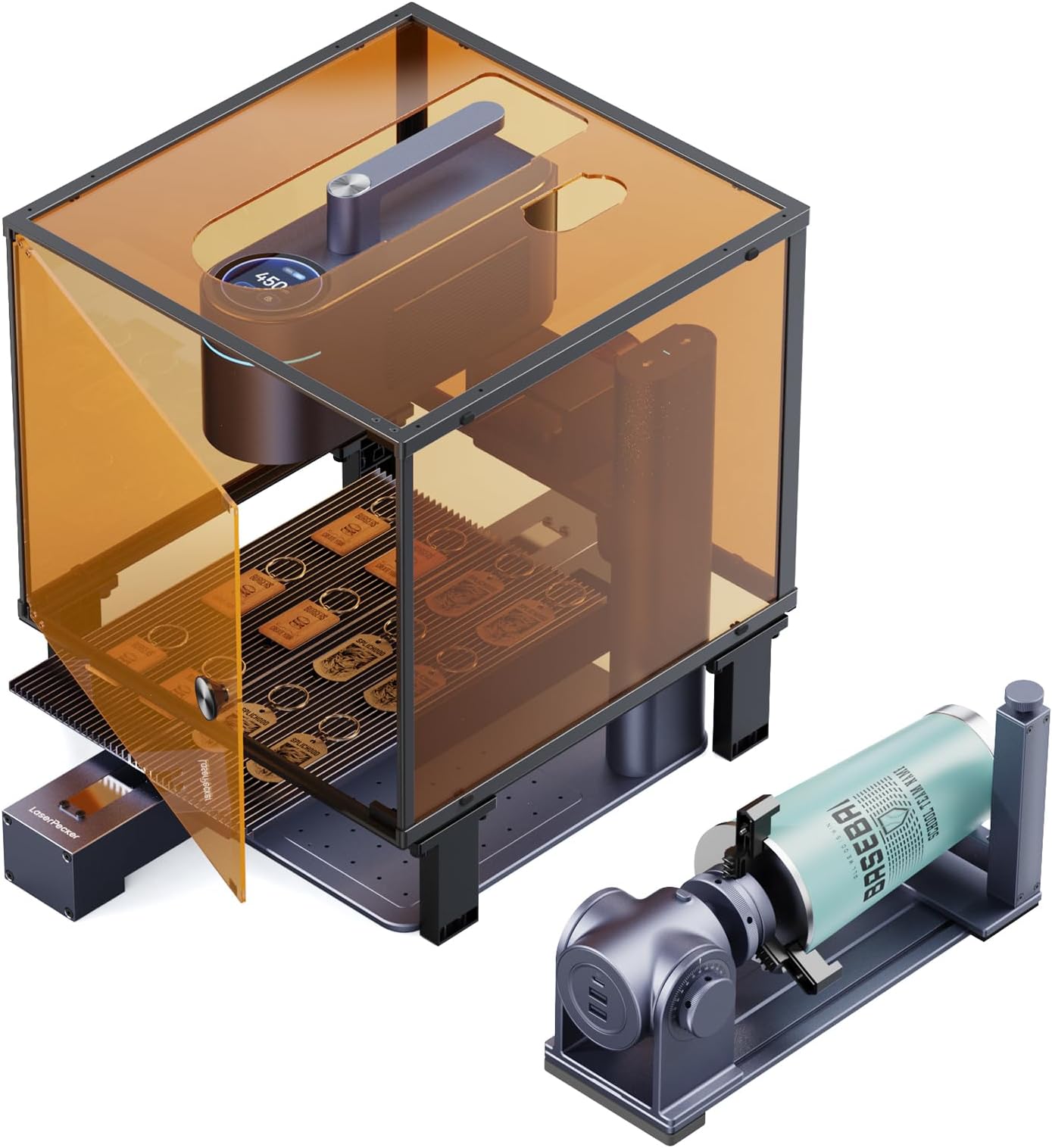 Amazon.com: LaserPecker LP4 Laser Engraver with Rotary Extension Slide ...