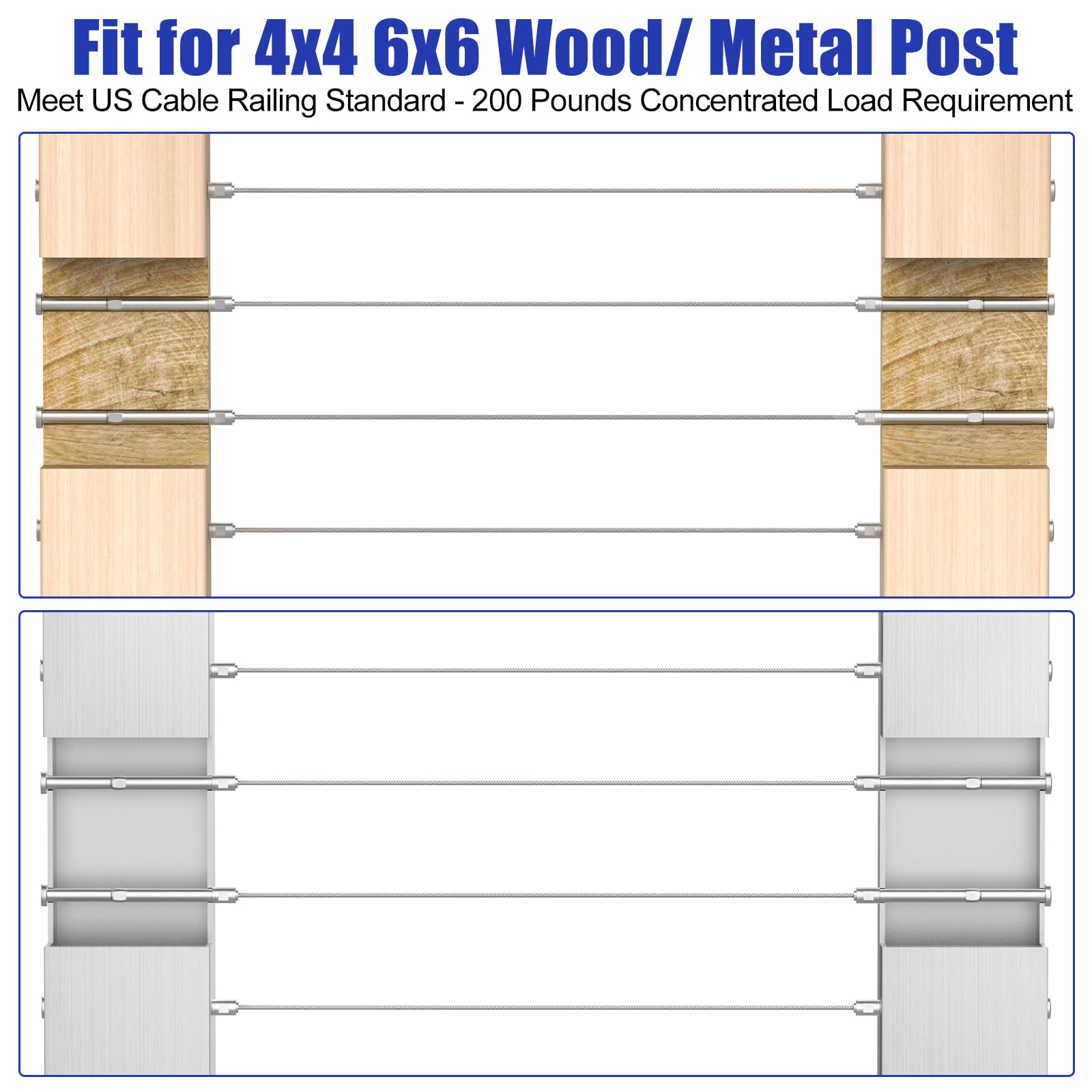 Snapklik.com : Upgraded 20 Pack 1/8" Swageless Cable Railing Kit ...