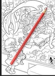 Amazon.com: Mermaid Coloring Book: An Adult Coloring Book with Cute ...