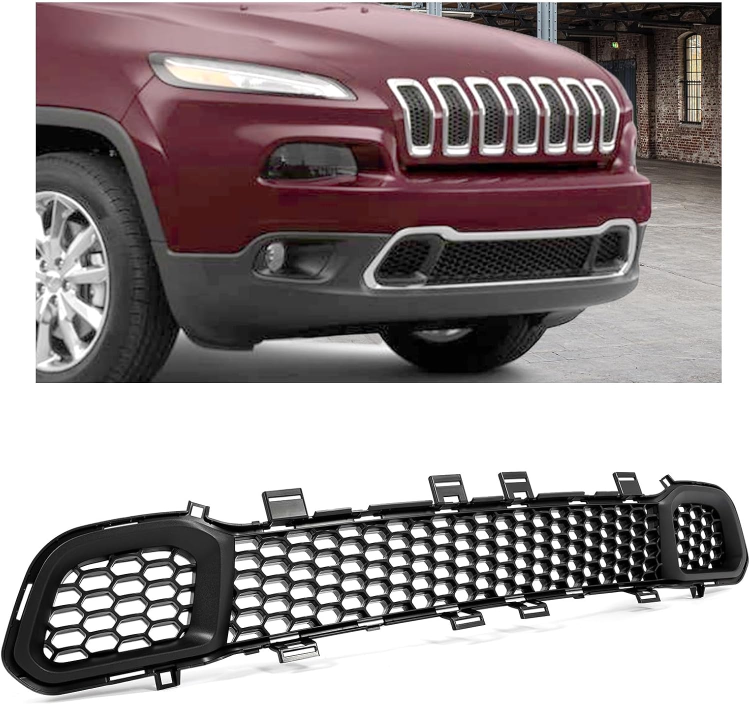 Amazon.com: HECASA Front Lower Grill Compatible with 2014-2018 Jeep ...