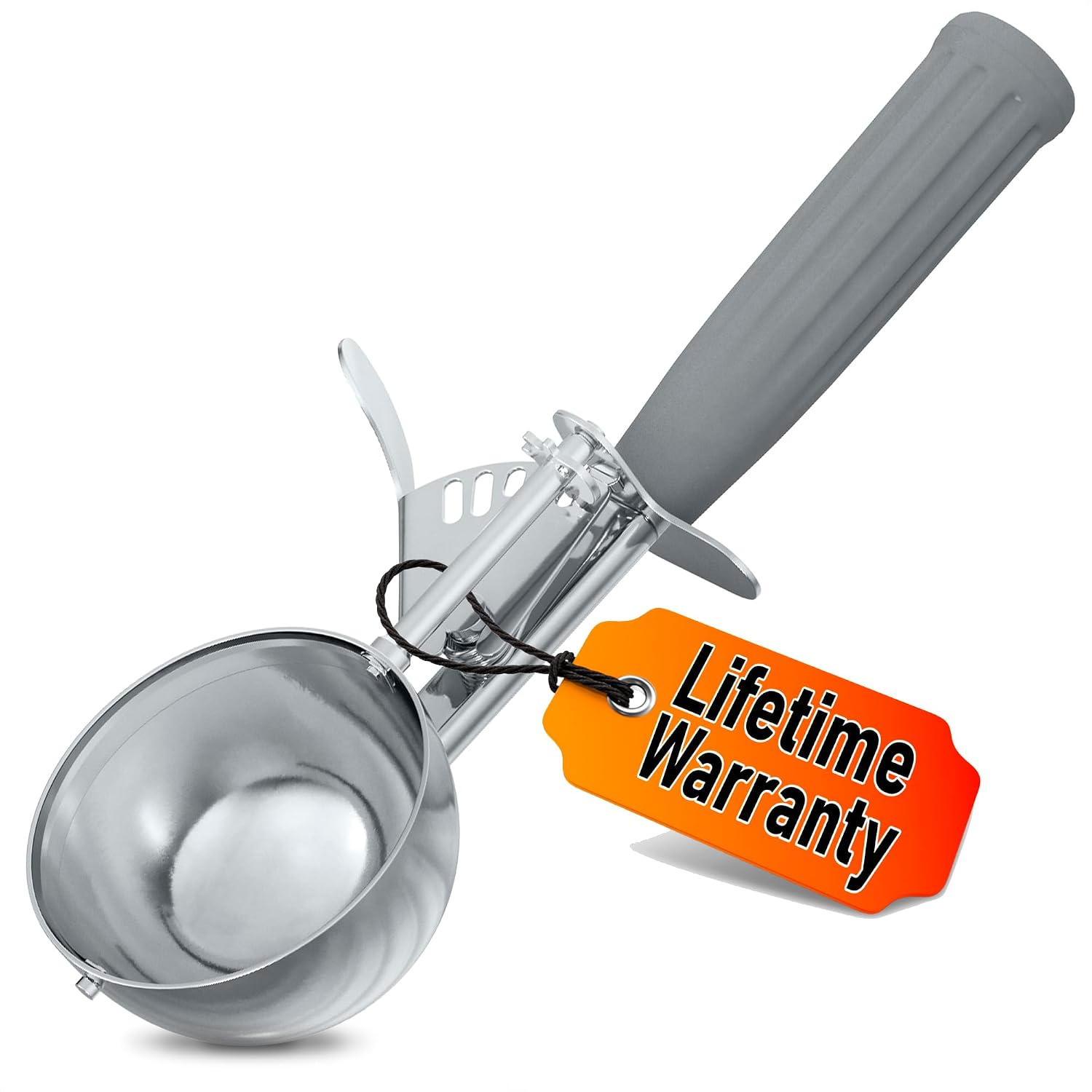 Amazon.com: 4 oz Ice Cream Scoop with Trigger Release #8 – Stainless ...