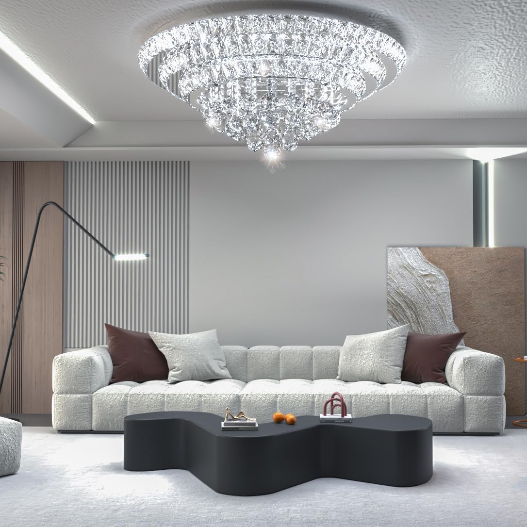 HAIXIANG Candelabros LED modernos para sala de estar, lámpara de techo ...