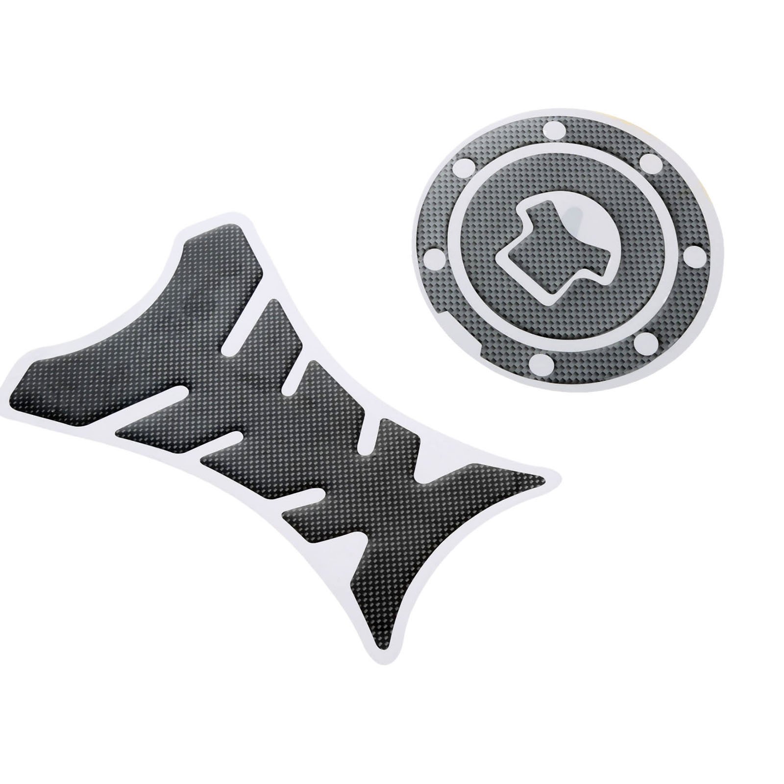 Mtsooning 2Pcs Carbon Fuel Tank Decal Gas Cap Pad Cover Sticker ...
