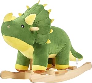 Amazon.com: FUNLIO Dinosaur Baby Rocking Horse for Toddlers 1-3 Years ...