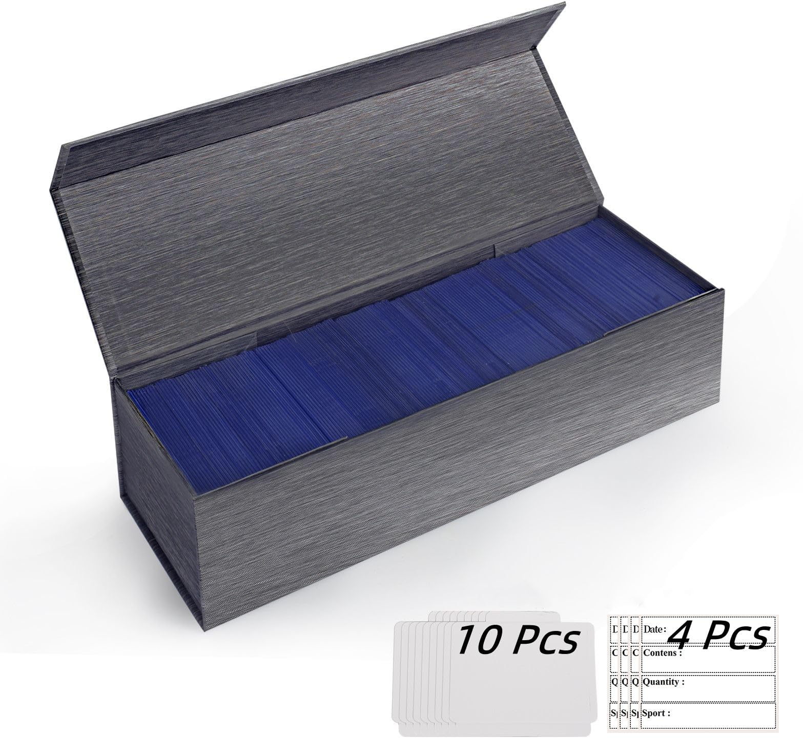 Amazon.com: EBOAUSI Card box storage,Dark Metallic Silver Magnetic ...