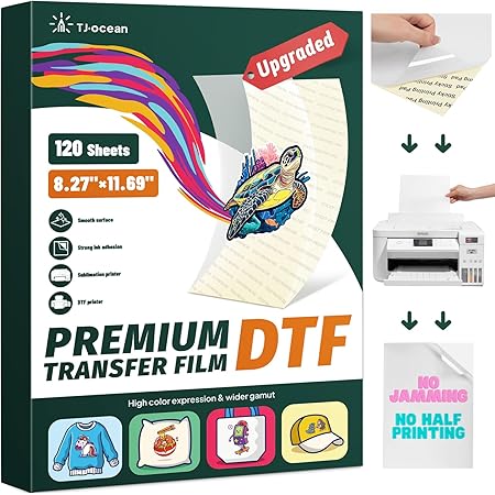 Amazon.com : DTF Powder and Transfer Film, DTF Kit - 20 Sheets, A4 Fade Resistant DTF Transfer ...