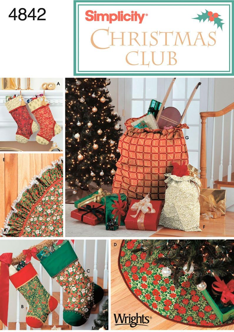 Amazon.com: Simplicity Sewing Pattern 4842 Holiday Décor, One Size ...