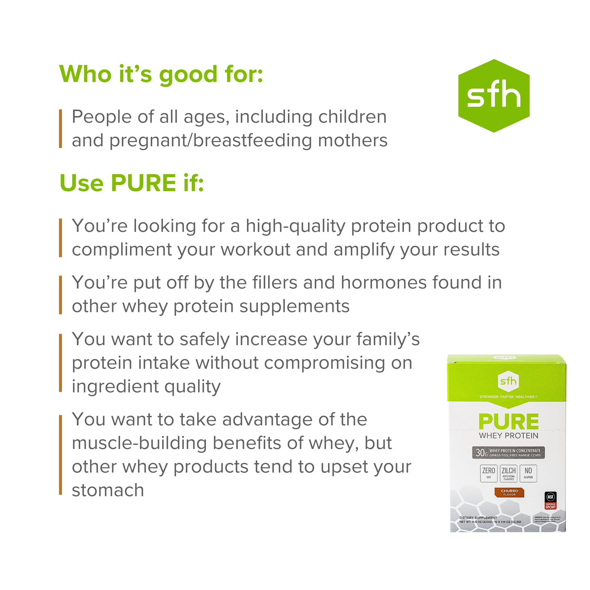 Snapklik.com : Pure Whey Protein Powder Churro Pack Of 10 Single Serves