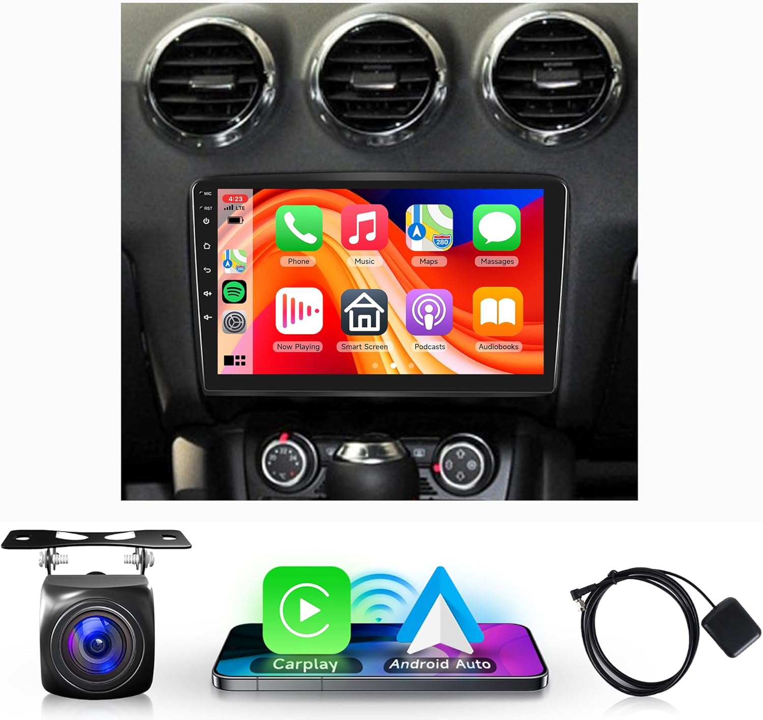 Amazon.com: 2G+64G Wireless CarPlay Radio for Audi TT 2008-2014 ...