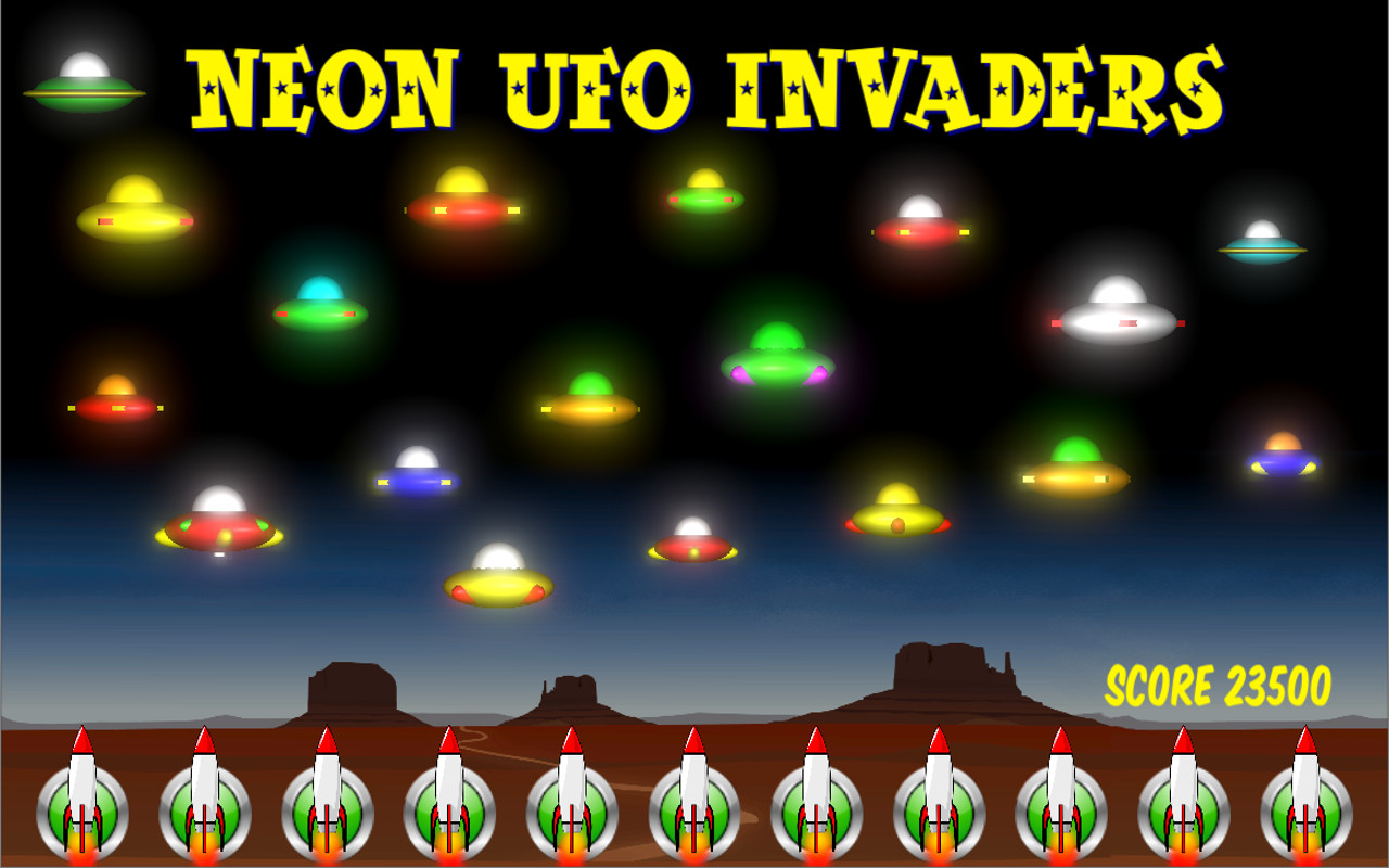 Neon UFO Invaders from Space Pro - App on Amazon Appstore
