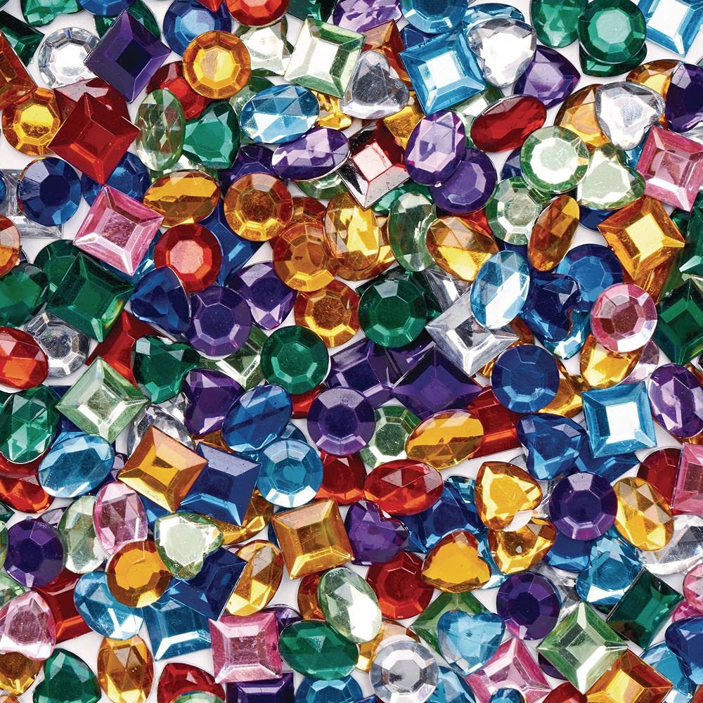 Amazon.com: Colorations® Sparkly Self-Stick Gem Jar, Fun Assorted ...