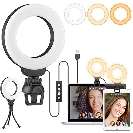 Amazon.com: FDKOBE Webcam Lighting,Ring Light for Laptop/Computer,Zoom ...