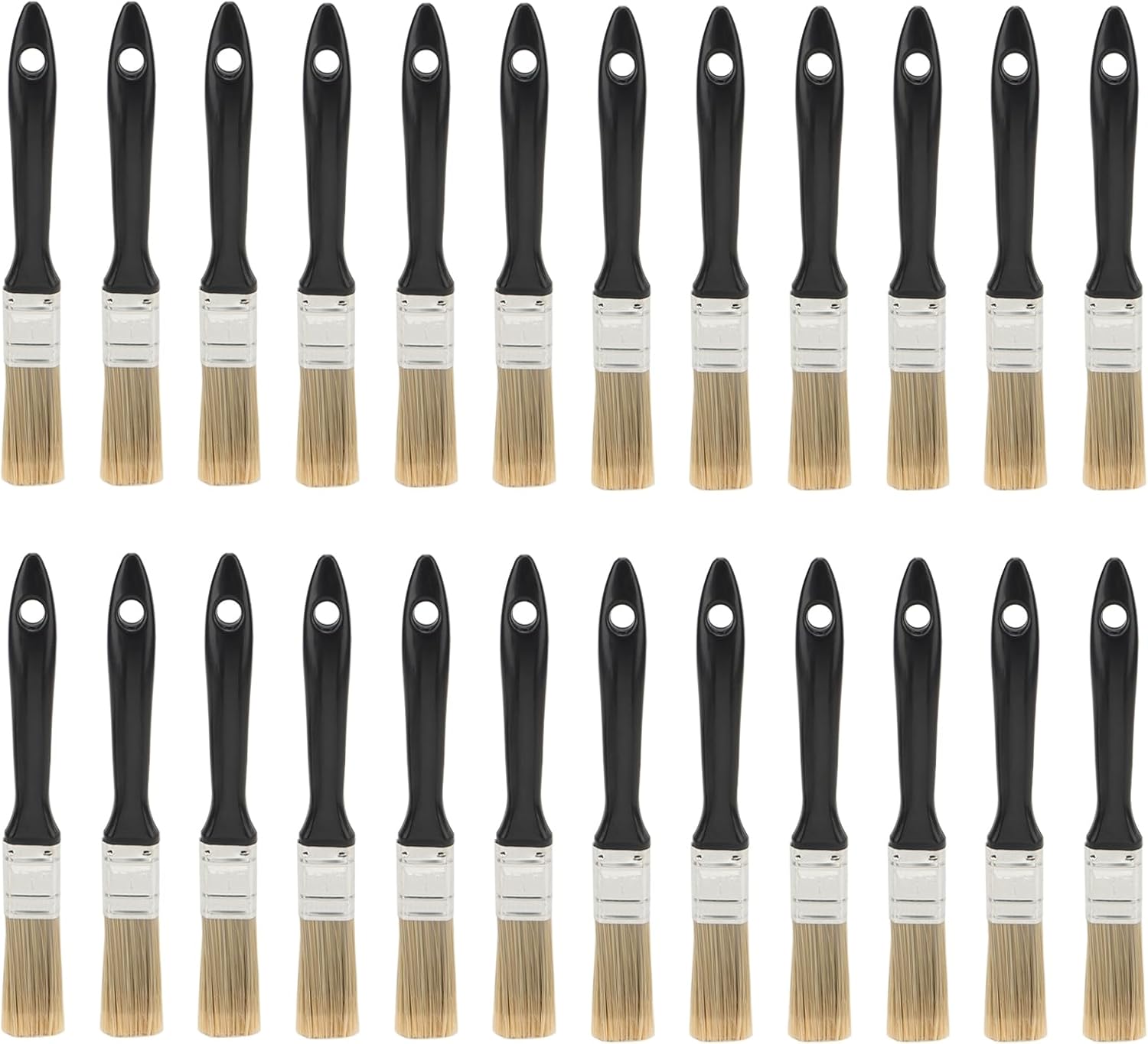 SENJEOK 24 PCS 1 Inch Flat Paint Brushes, Chip Paint Brush with Plastic ...