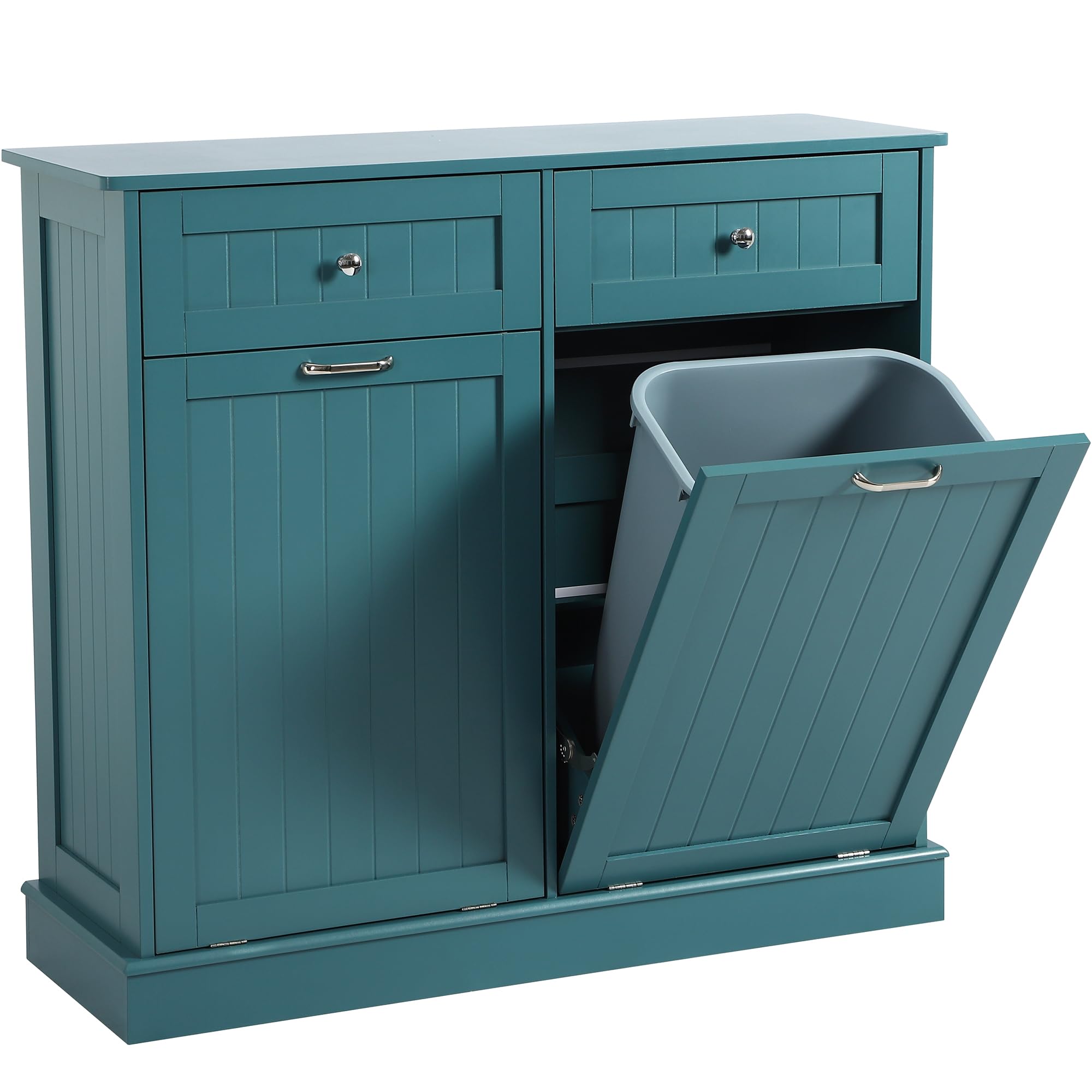 Amazon.com: KIGOTY Double Tilt Out Trash Cabinet, Pet Proof Trash Can ...