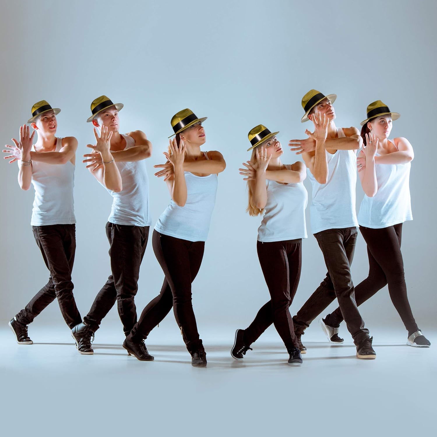 Windy City Novelties Paquete de 12 fedoras de sombrero de gángster ...