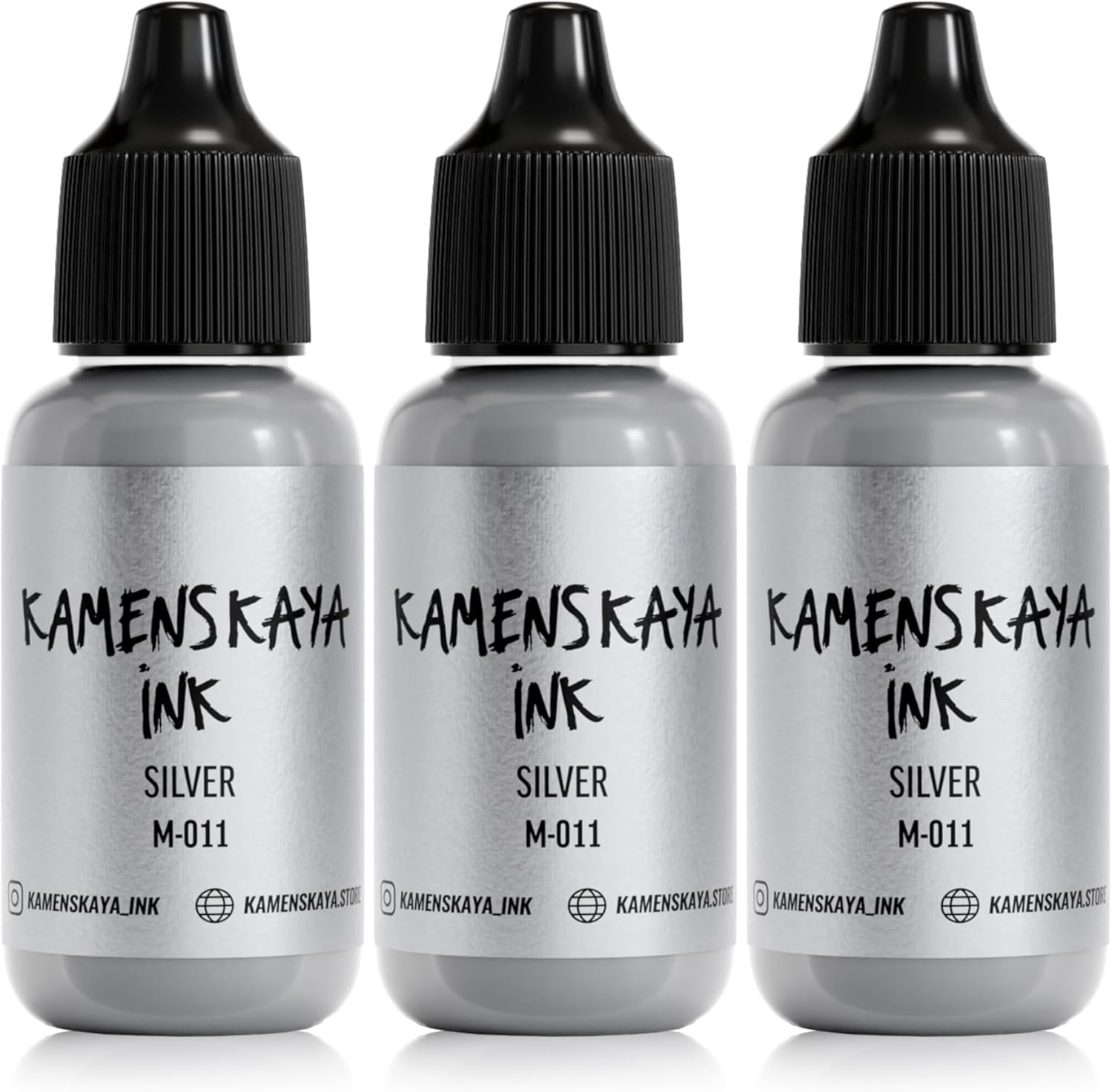 Amazon.com: KAMENSKAYA Metallic Alcohol Ink Set: Silver Alcohol Ink, 3 ...