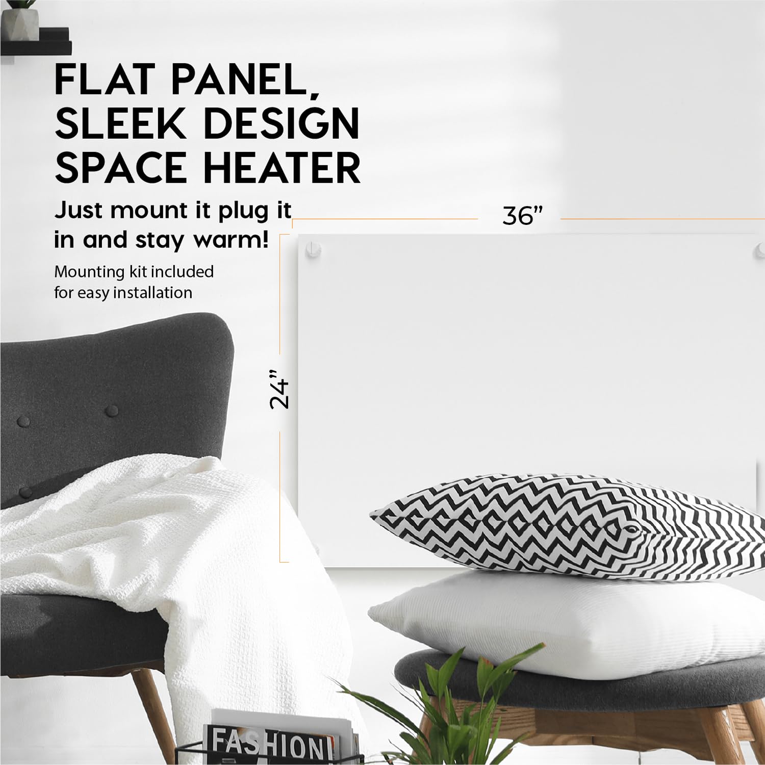 Snapklik.com : EconoHome Wall Mount Space Heater Panel