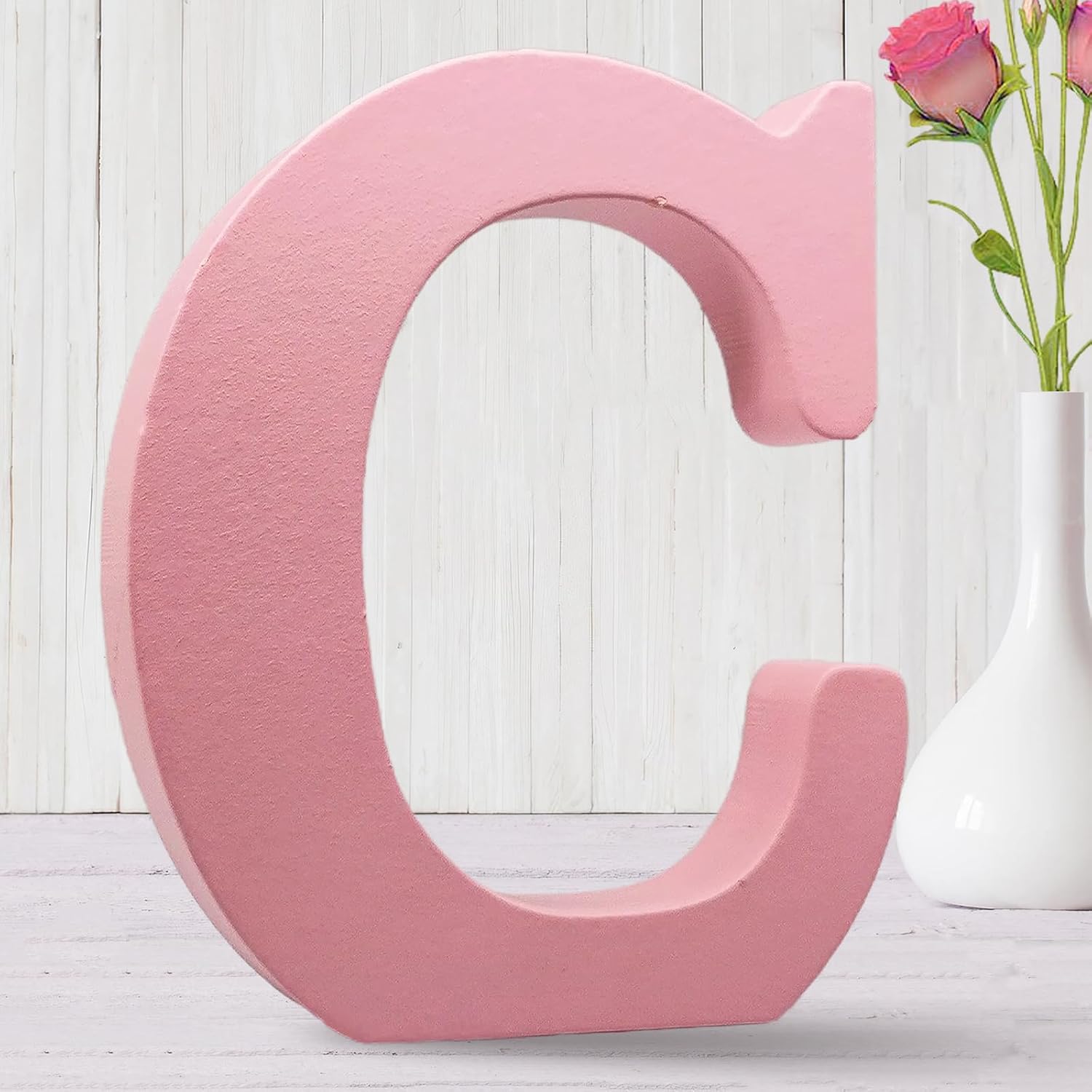 Amazon.com: AOCEAN 8 Inch Pink Wood Letters Unfinished Wood Letters for ...
