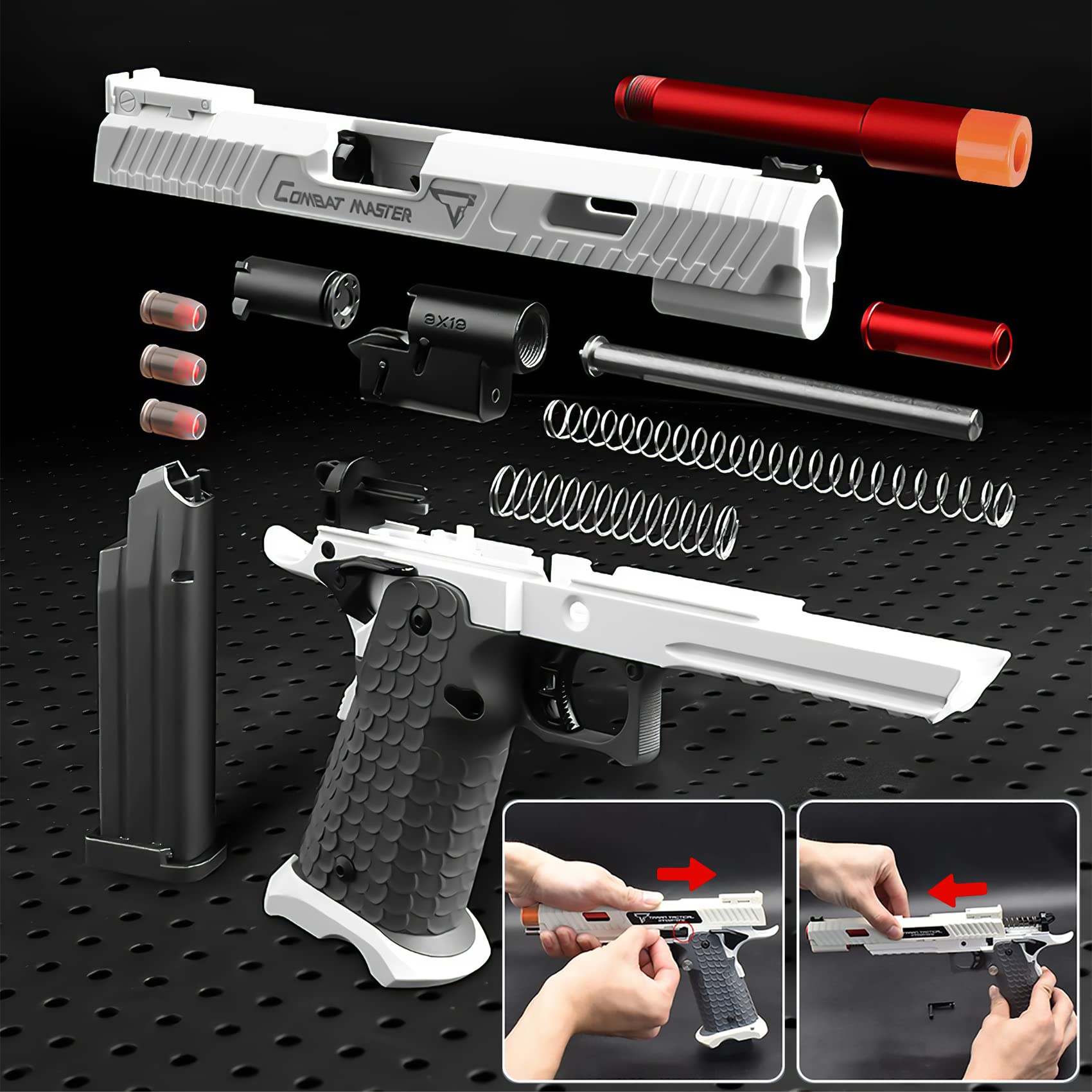 Buy Toy Gun with Shell Ejection,Soft Bullet Gun Look Real Nylon Alloy ...
