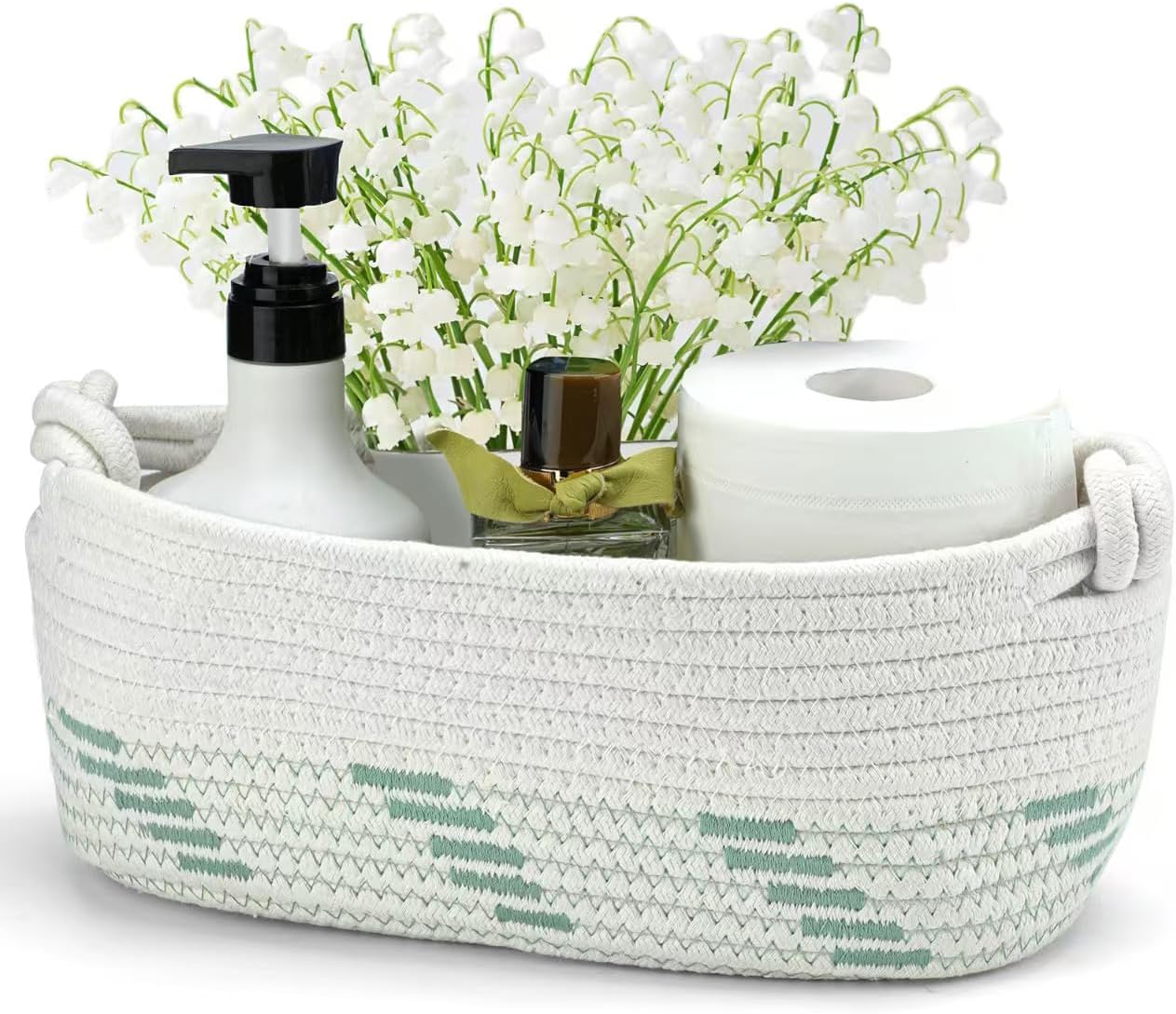 Amazon.com: Small Baskets for Gifts Empty Cute Decorative Green Basket ...