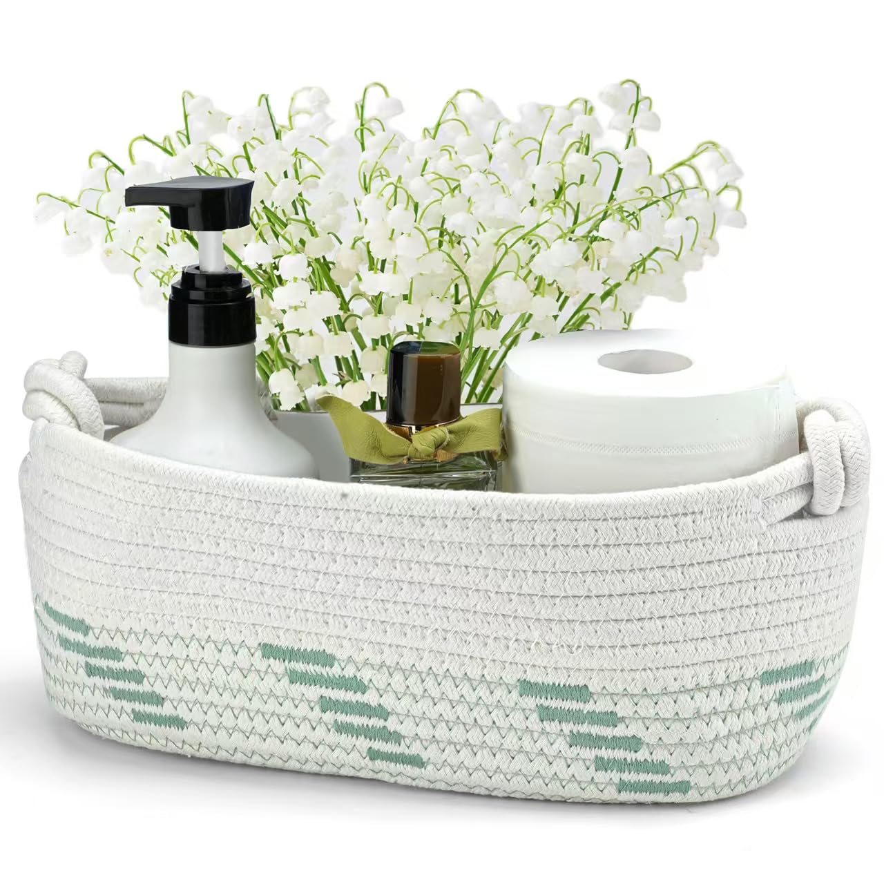 Amazon.com: Small Baskets for Gifts Empty Cute Decorative Green Basket ...