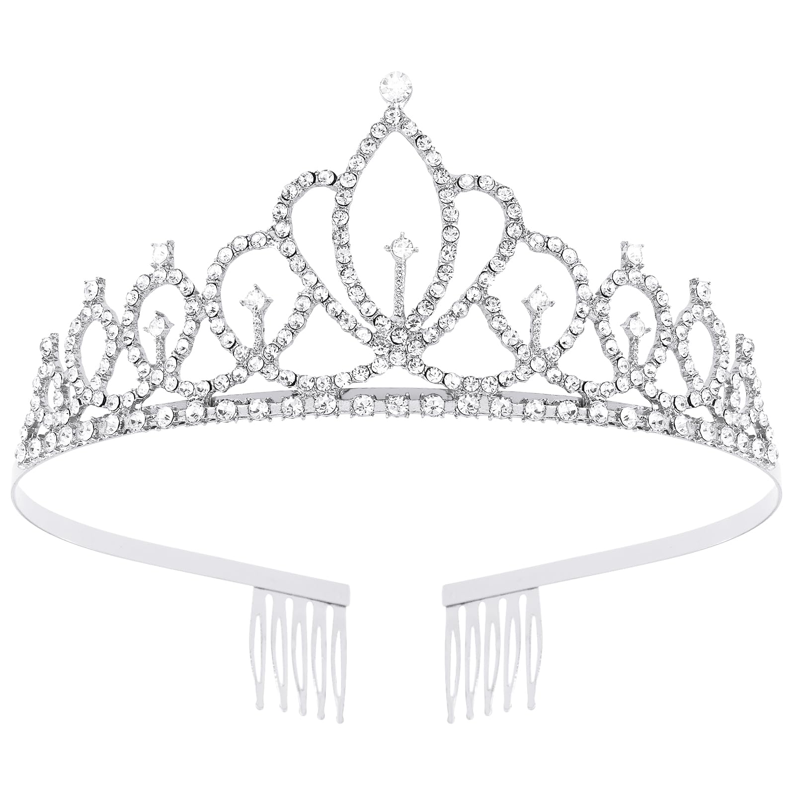 Amazon.com : Tihebax Tiaras for Girls Princess Crowns for Girls Silver ...