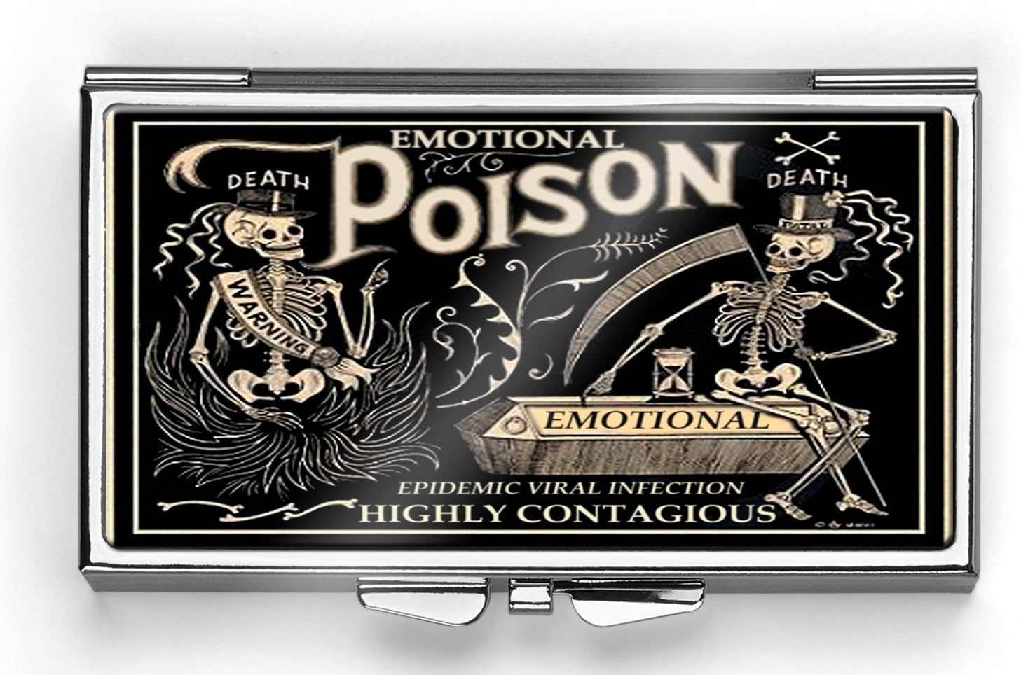 Amazon.com: Emotional Poison Pill Box Pill case Compact Rectangle 7 Day ...