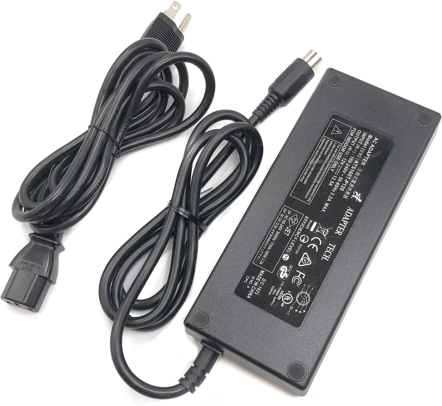 Amazon.com: Adapter Tech AC Power Adapter 12V 12.5A 150W ATS160T-P120 ...