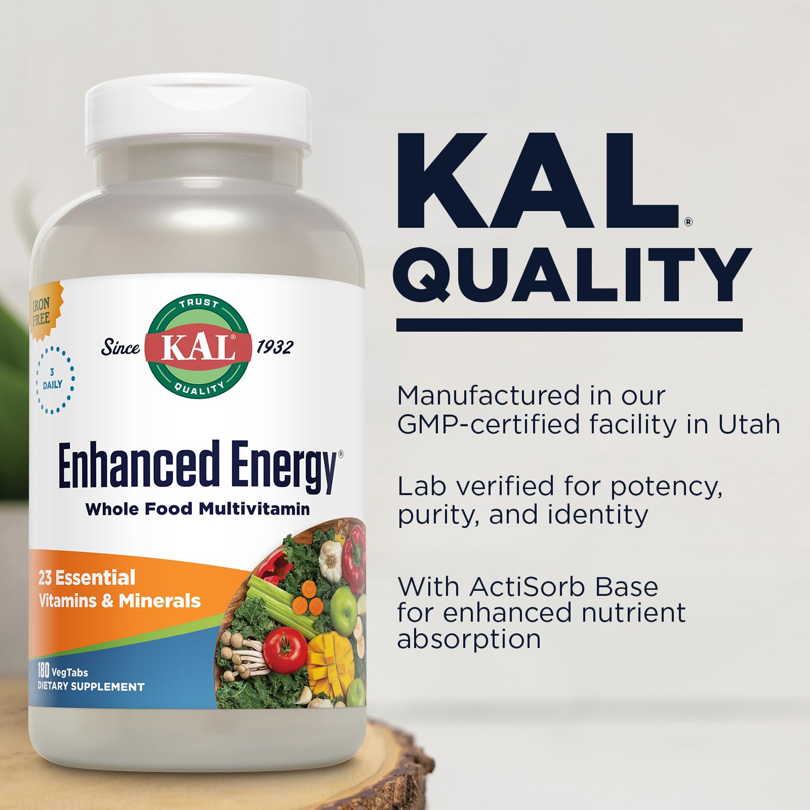Snapklik.com : KAL Enhanced Energy Multivitamin Whole Food Based ...