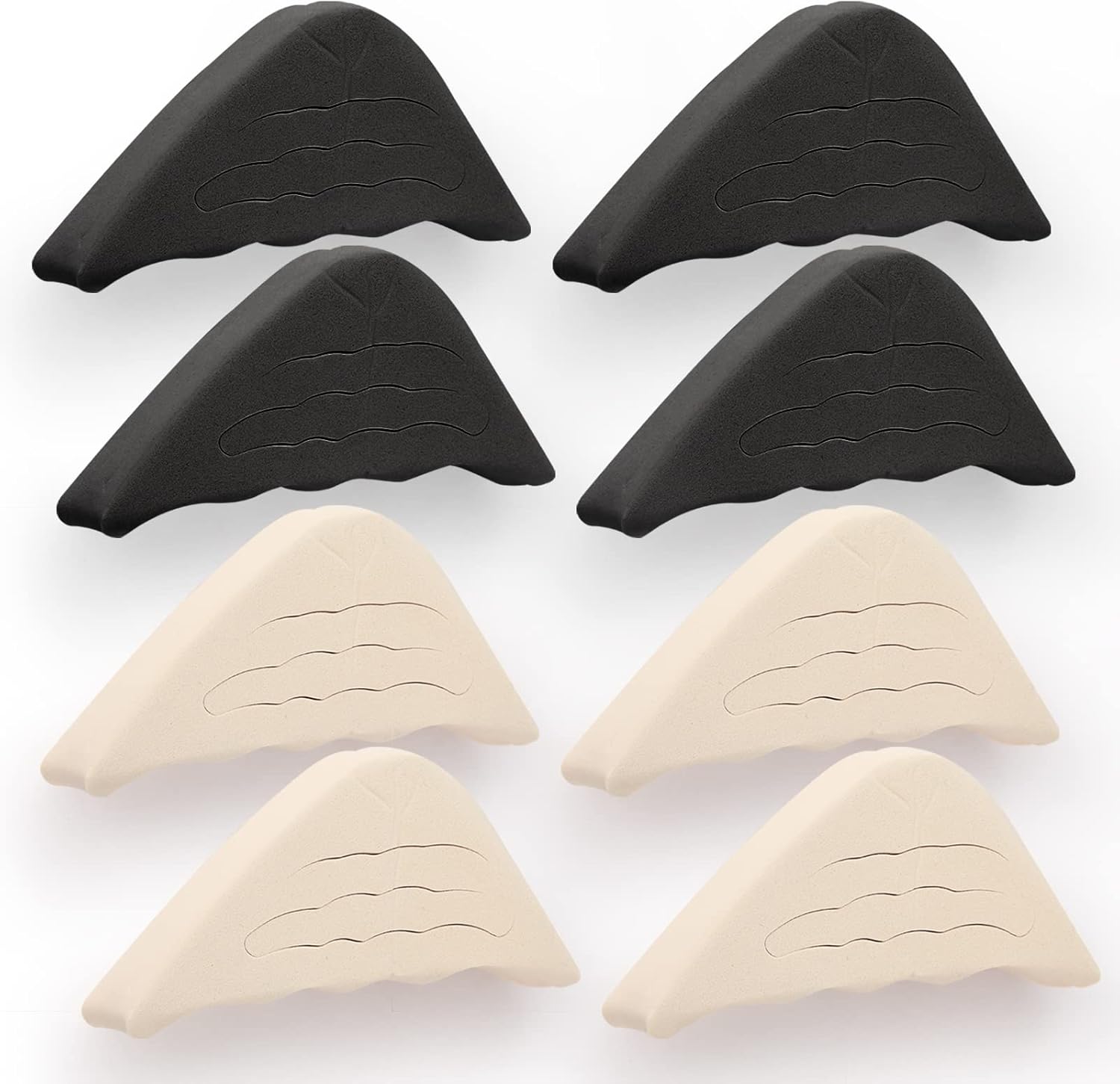 PROUSKY 4 Pairs Insoles for Shoes That are Too Big, Black & Beige Shoes ...