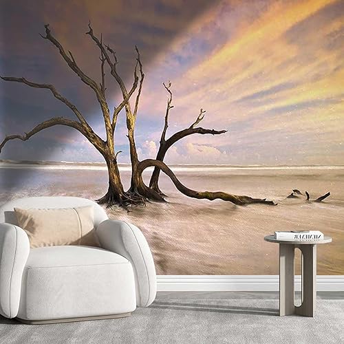 Papel tapiz para Pared De Sala Elegante Driftwood Backsplash Wallpaper ...