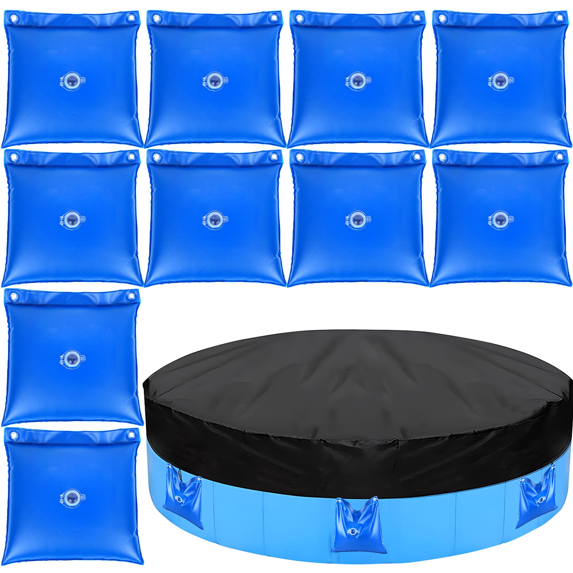 Amazon.com : 10 Pack Pool Cover Hanging Water Bag 0.4 mm PVC Pool Cover ...