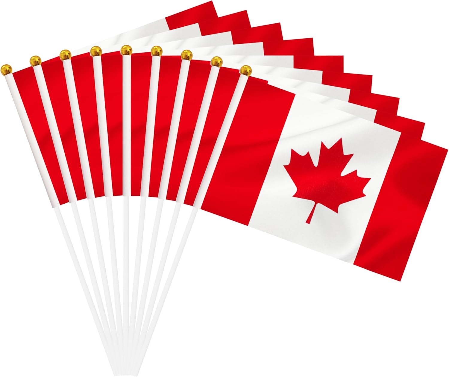 Amazon.com : 50 Pack Canada Hand Held Mini Stick Flags, Canadian Small ...