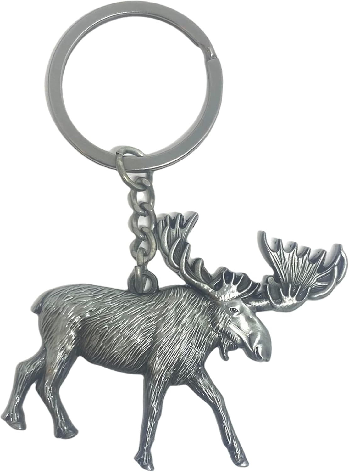 Amazon.com: Moose Pewter Keychain - Decorative Vacation Travel Animal ...