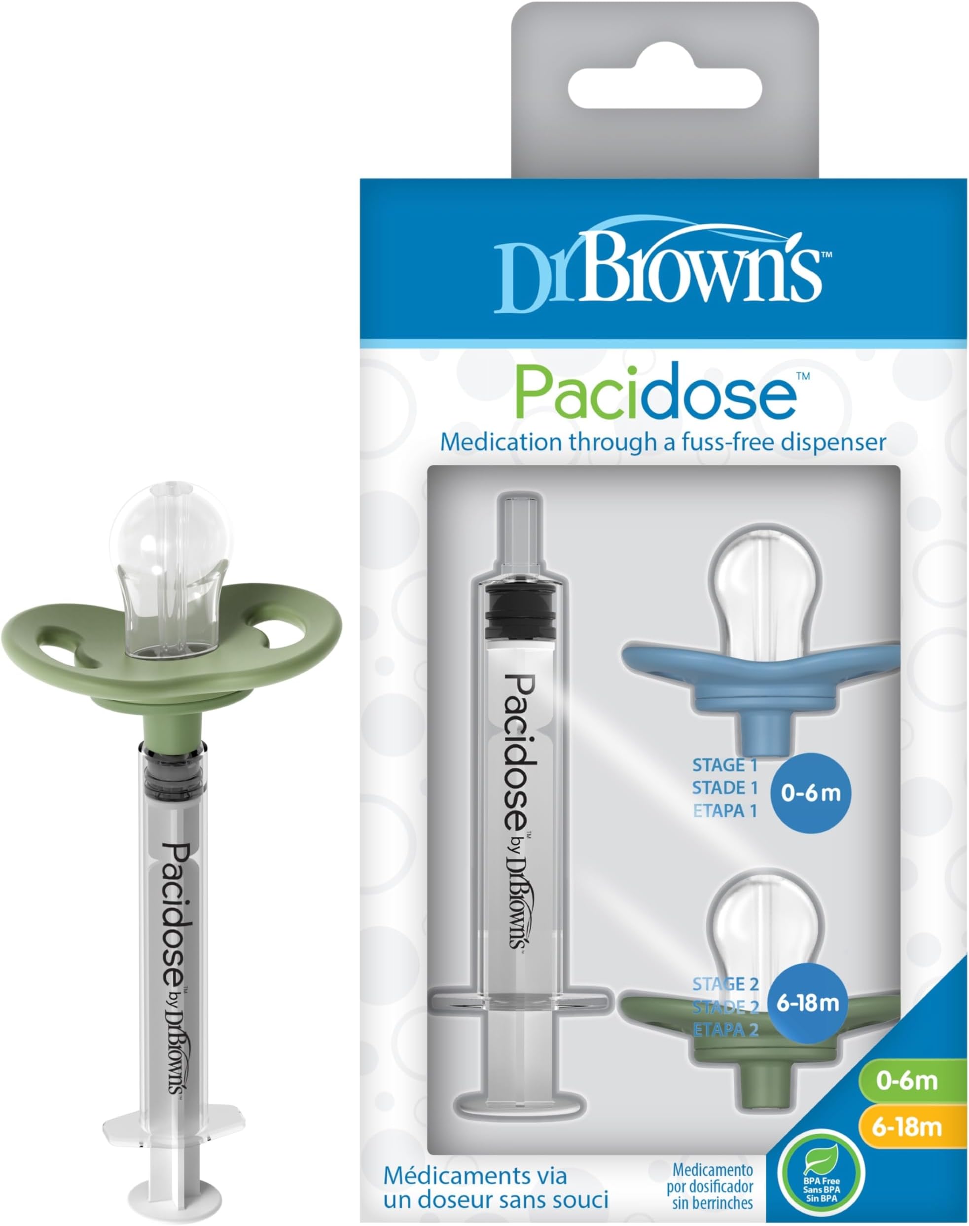 Amazon.com : Dr. Brown's Pacidose Pacifier and Liquid Baby Medicine ...