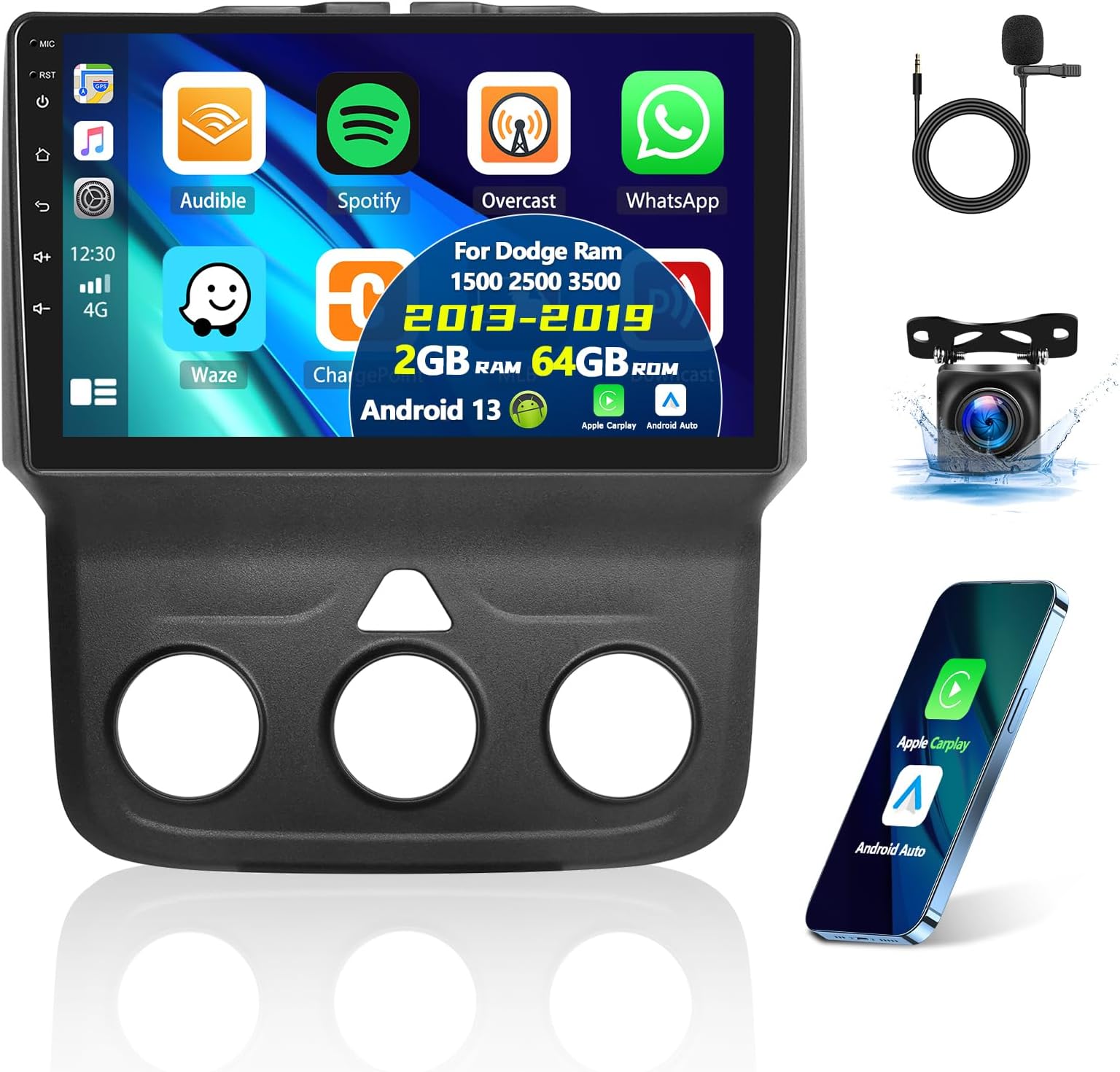 Amazon.com: Android 13 Car Stereo for Dodge Ram 1500 2500 3500 2013 ...