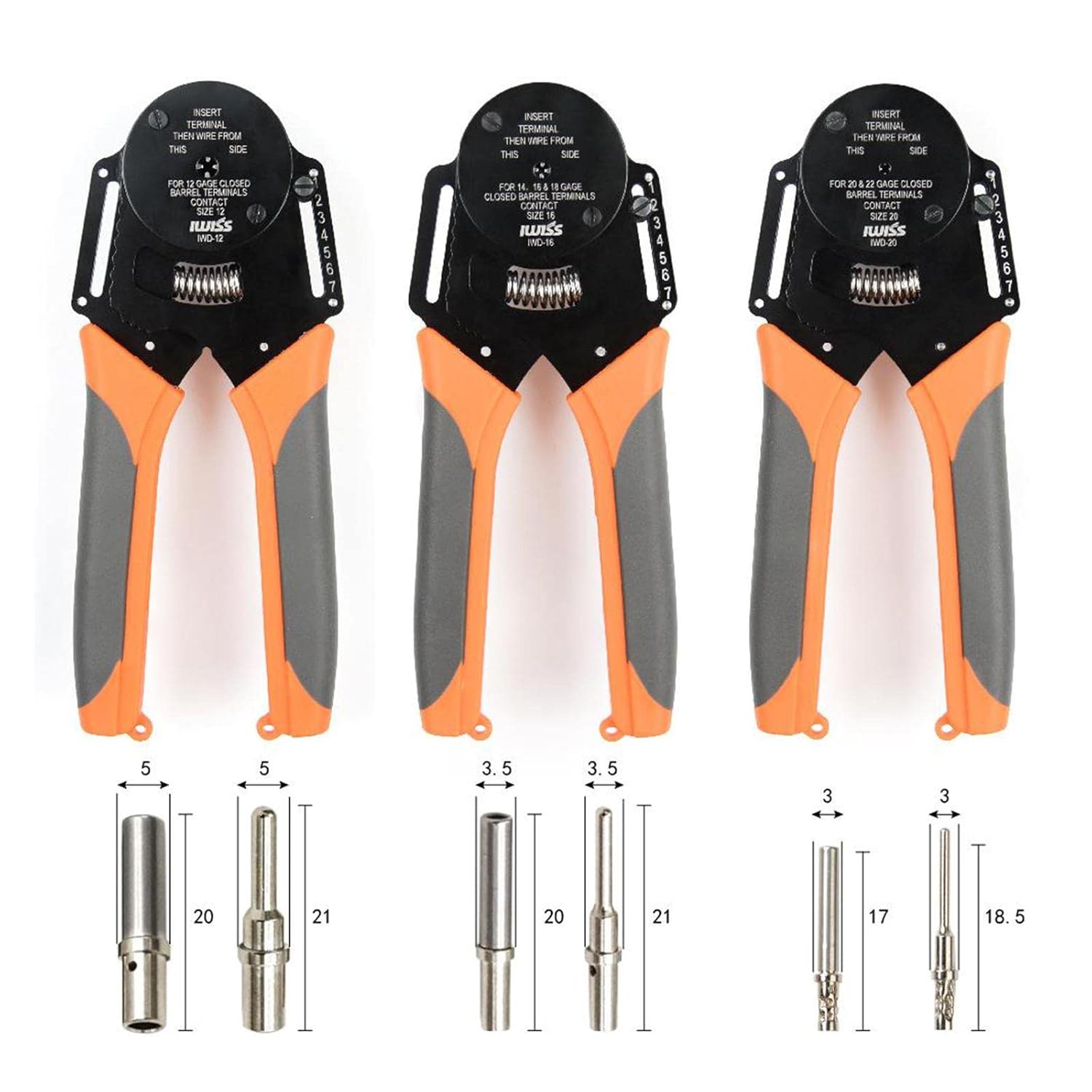 RK Enterprise Closed Barrel Crimper Machining Terminal Pin Plier for ...