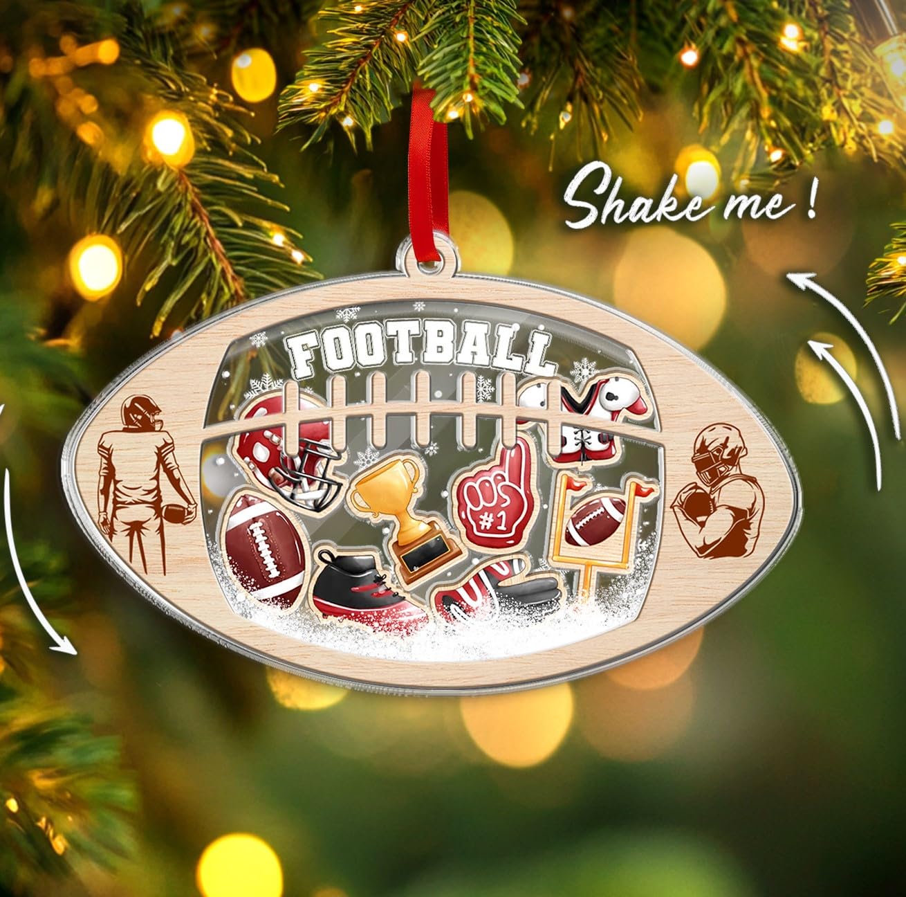 Amazon.com: Football Ornament, Football Ornaments for Christmas Tree ...