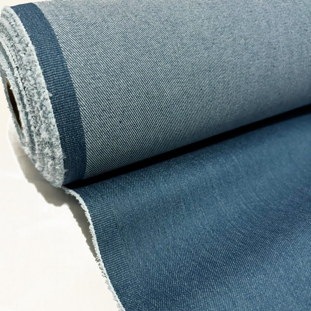 Amazon.com: Kiran Collections-1-yard 9 oz Ocean Blue Denim Fabric for ...