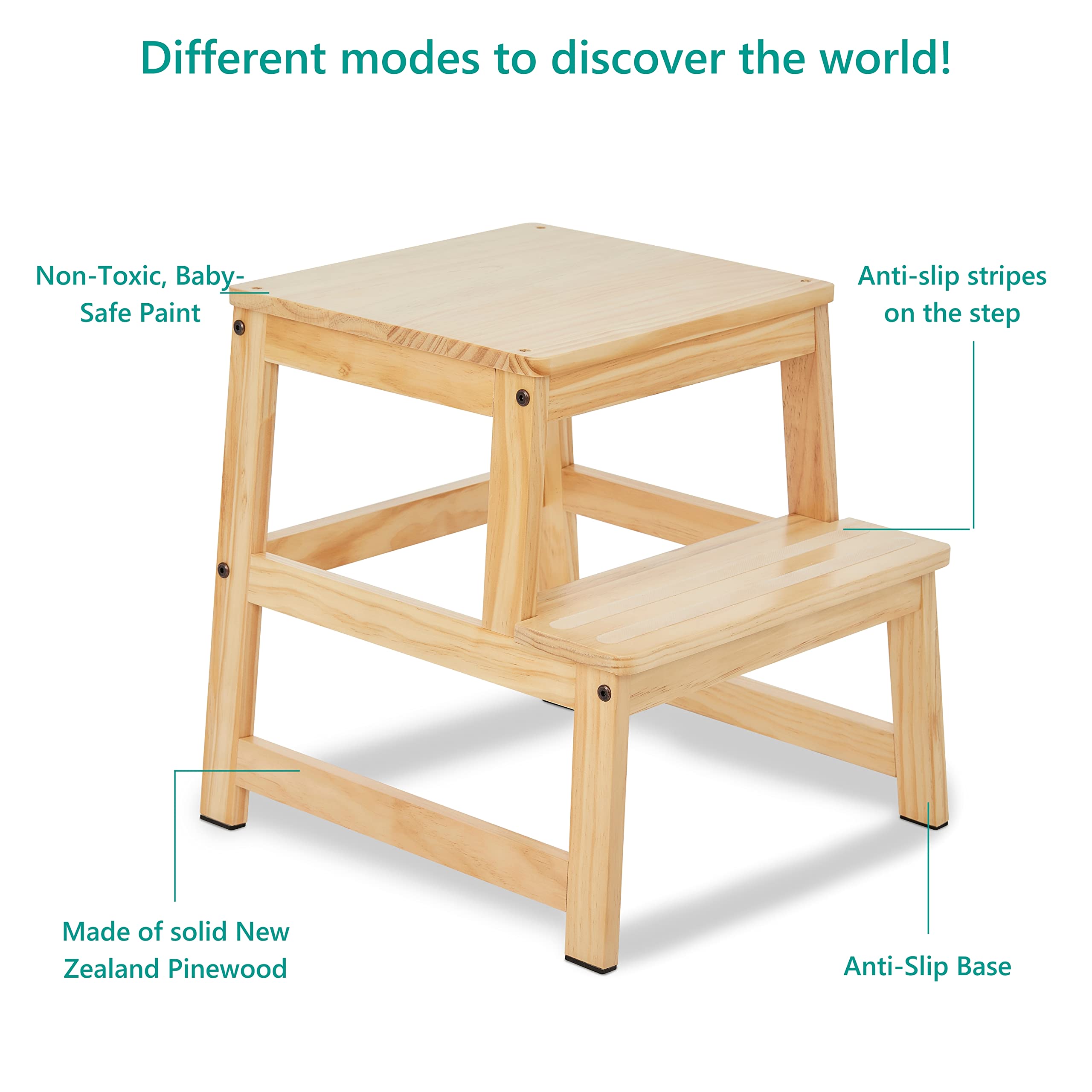 Dream On Me 2-in-1 Funtastic Tower and Step Stool, Easy to Assemble ...