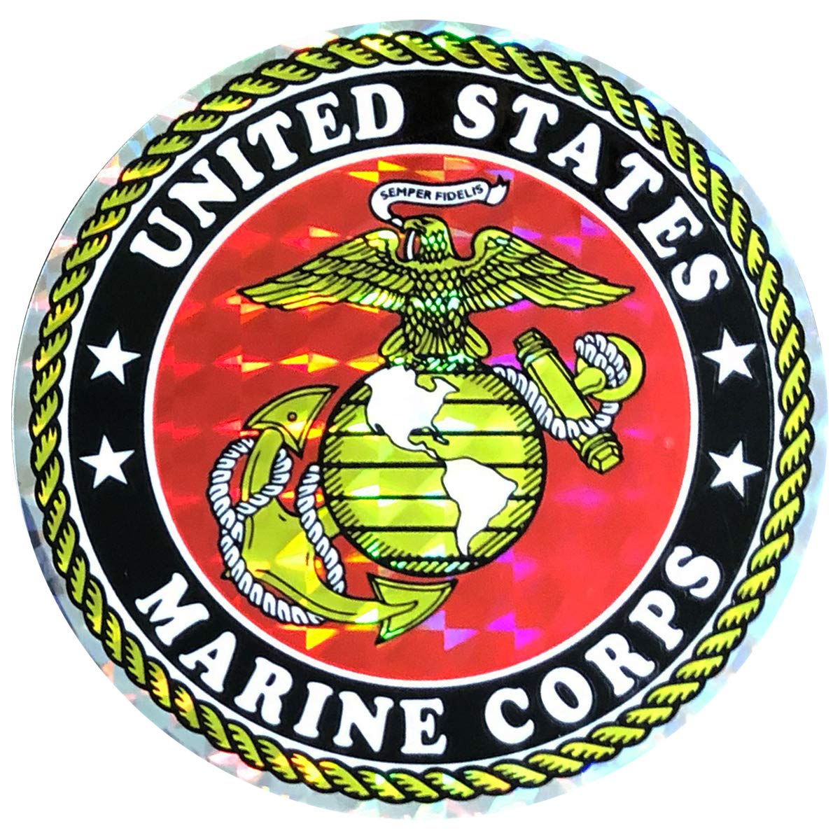 Amazon.com : Flagline Marines - 3 inch Marine Corps Reflective Seal ...