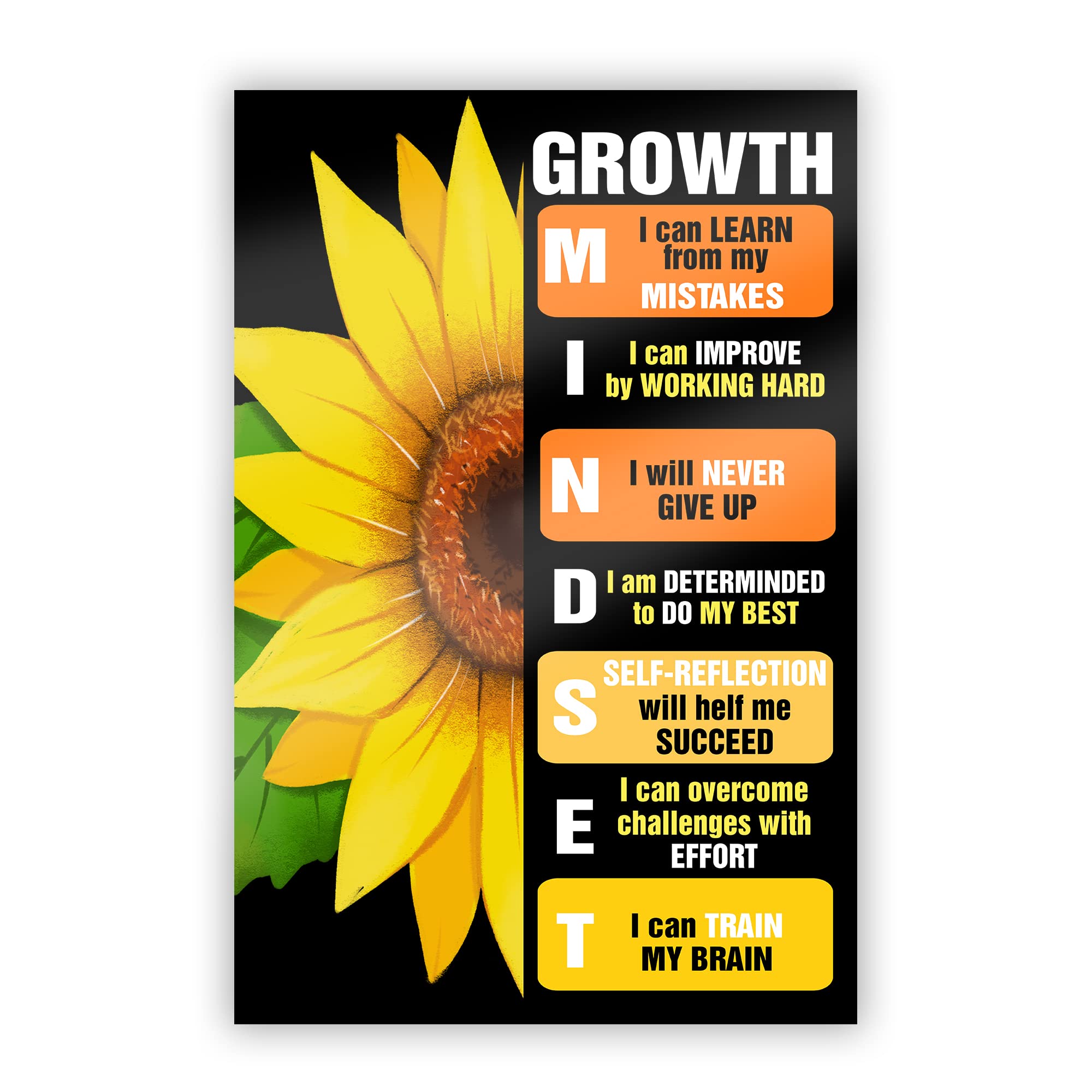 Growth Mindset Poster Mental Health Posters Motivational Gifts ...