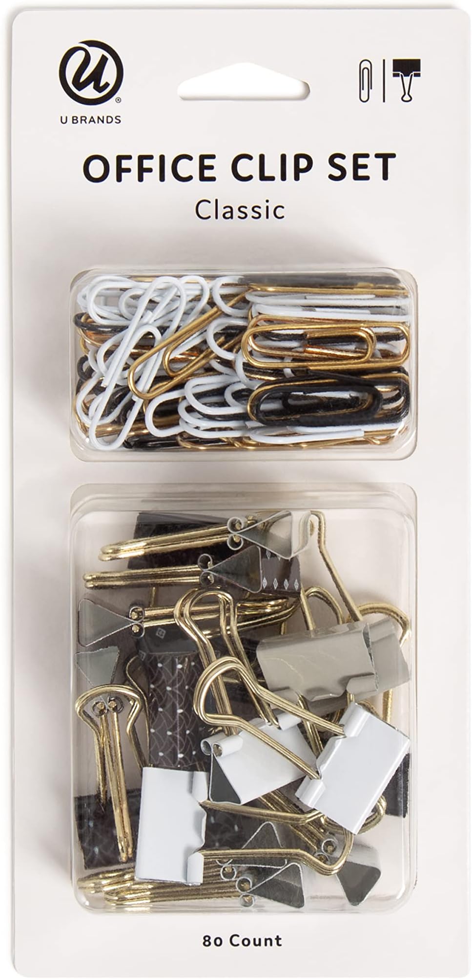 Amazon.com : U Brands Mini Binder Clips, Gold, Pack of 40 (763A06-24 ...
