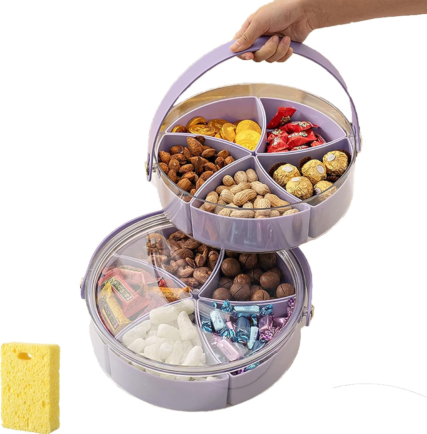 Amazon.com: CBSHKLW 2PCS Snackle Box Container with Lid and Handle ...
